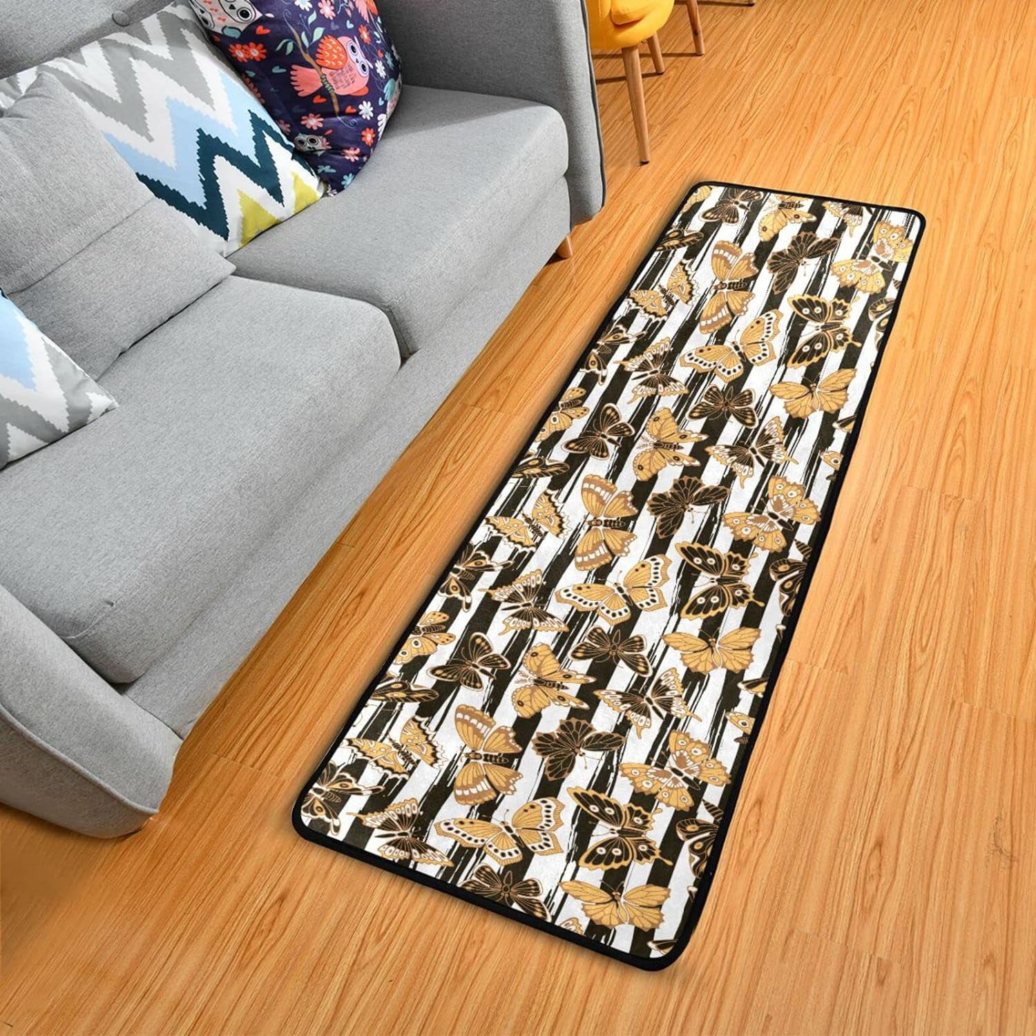 Dreamtimes Spring Butterfly Colored Hallway Runner Rug 2'x6' Kitchen ...