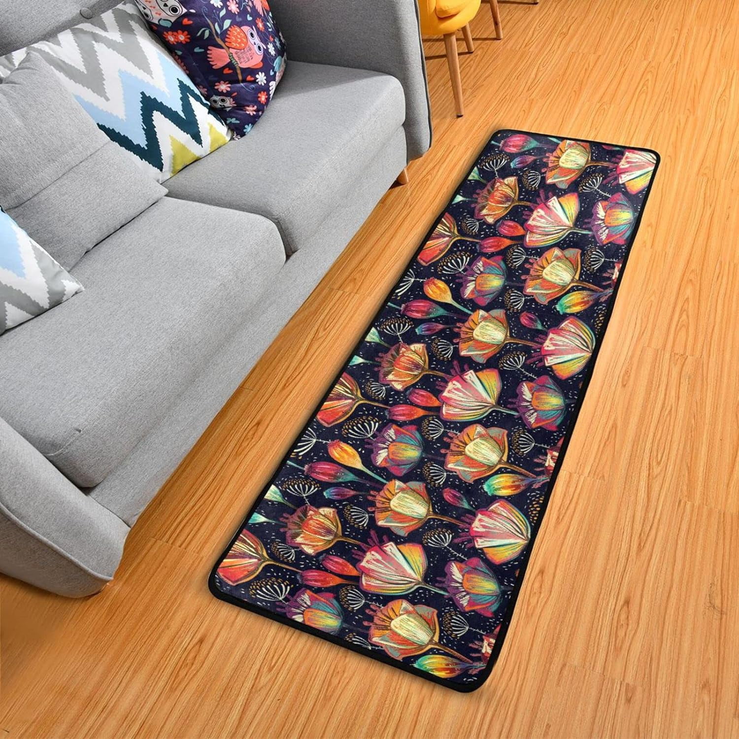 Dreamtimes Spring Colorful Poppy Flower Hallway Runner Rug 2'x6 ...