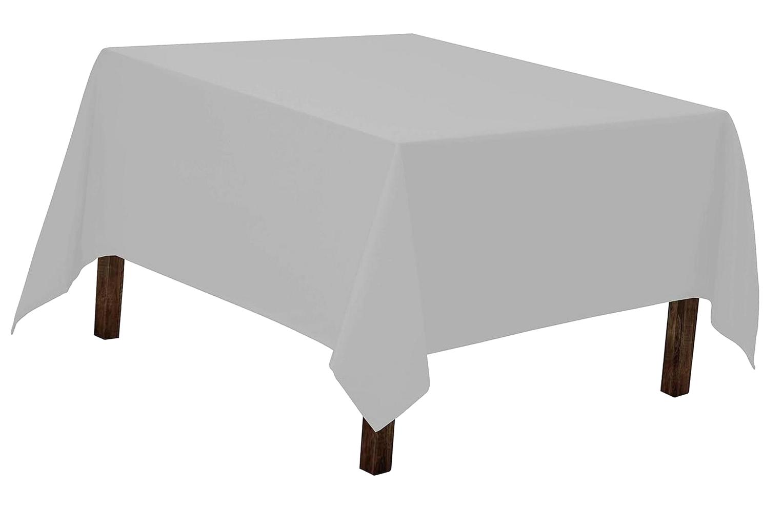 Dreamtimes Square Table Cover - 70 x 70 Inch Silver Hue for Medium ...