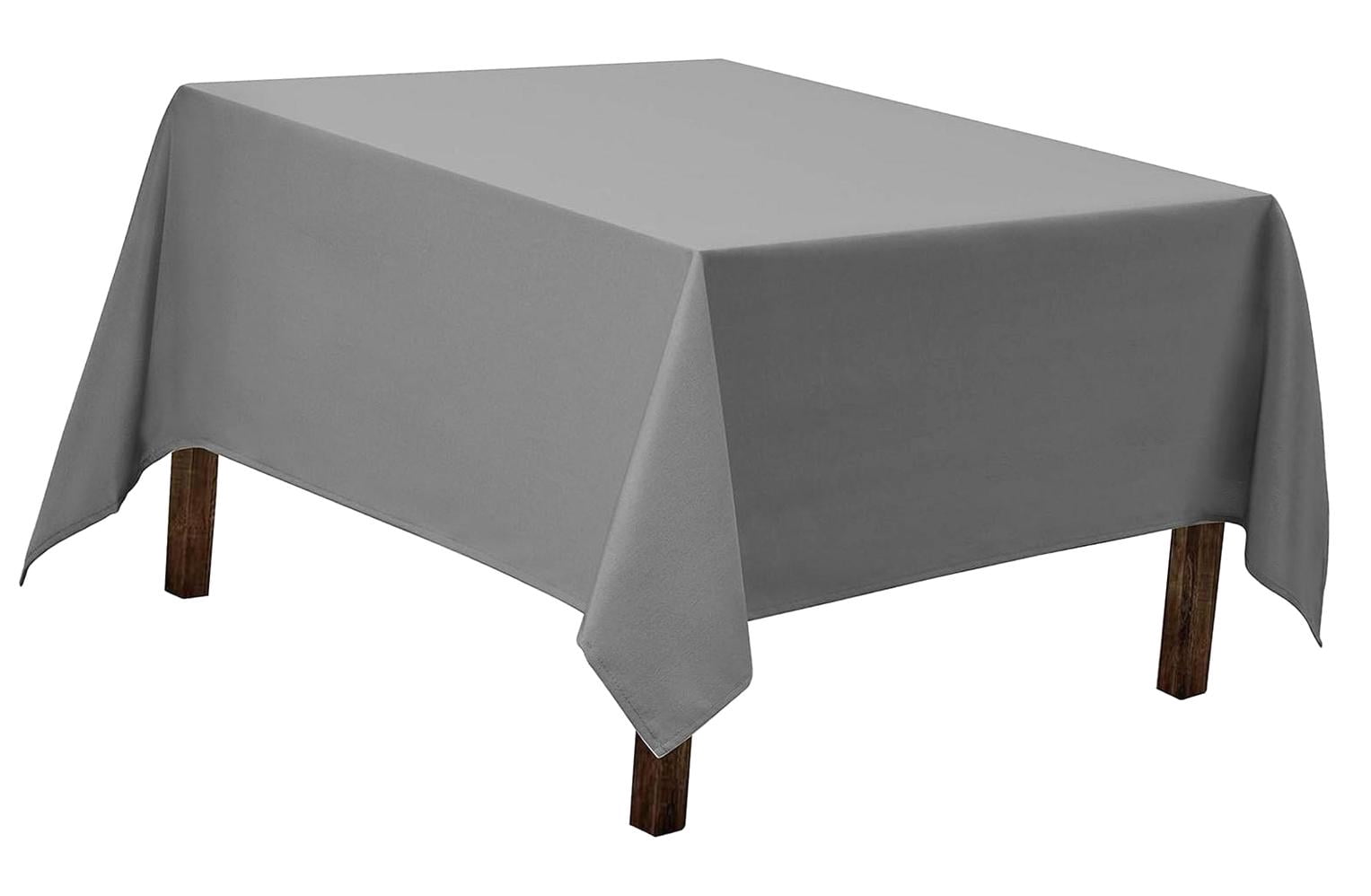 Dreamtimes Square Table Cover - 85 x 85 Inch Charcoal Shade for Large ...