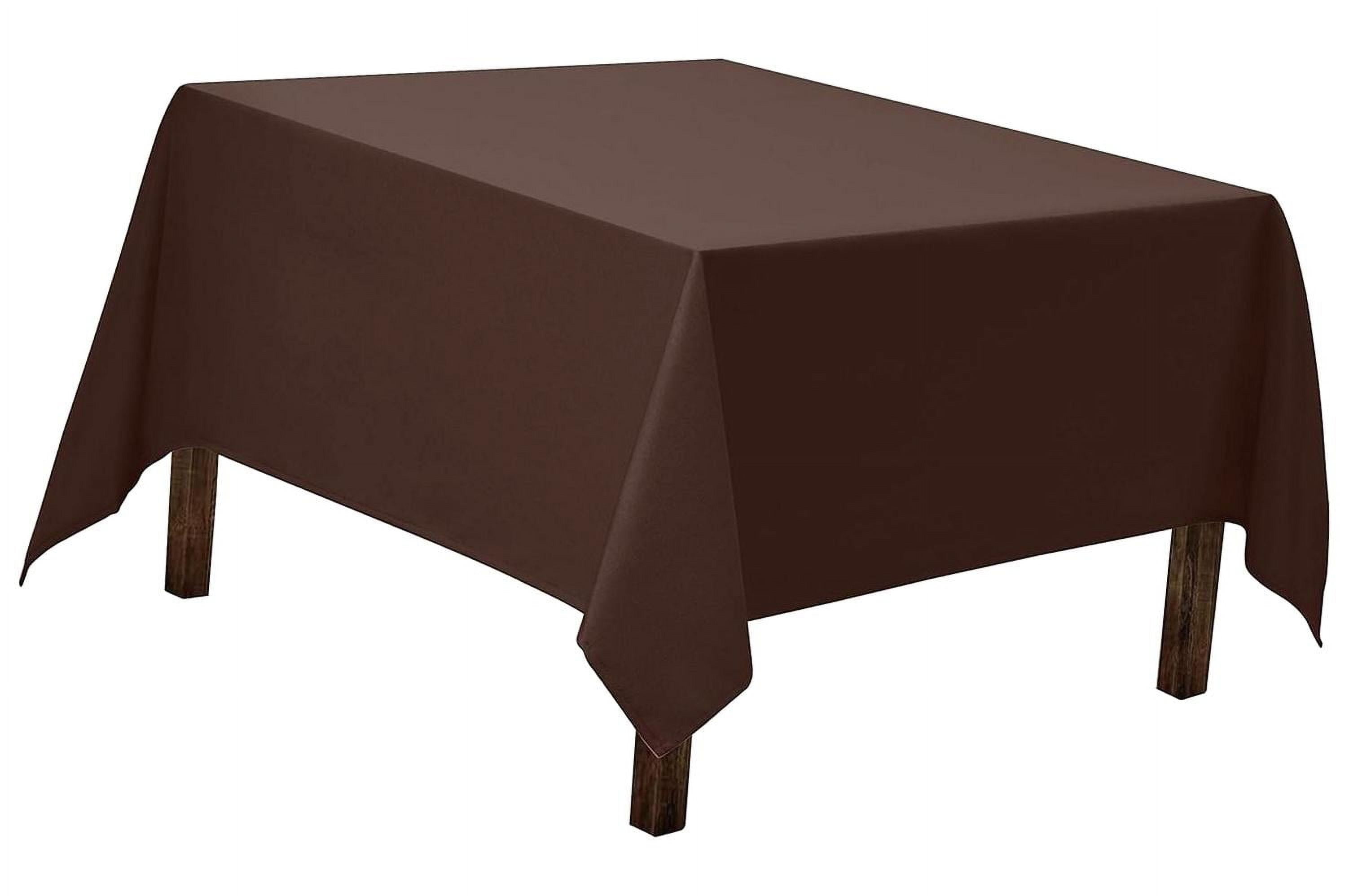Dreamtimes Square Table Cover - 85 x 85 Inch Chocolate Cloth for Large ...