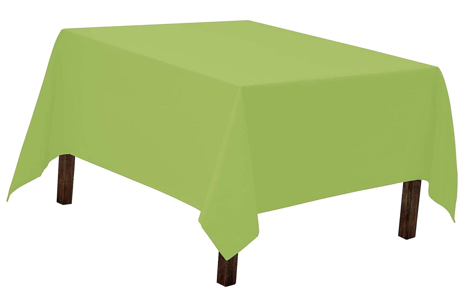 Dreamtimes Square Table Cover - 85 x 85 Inch Green Cloth for Large ...