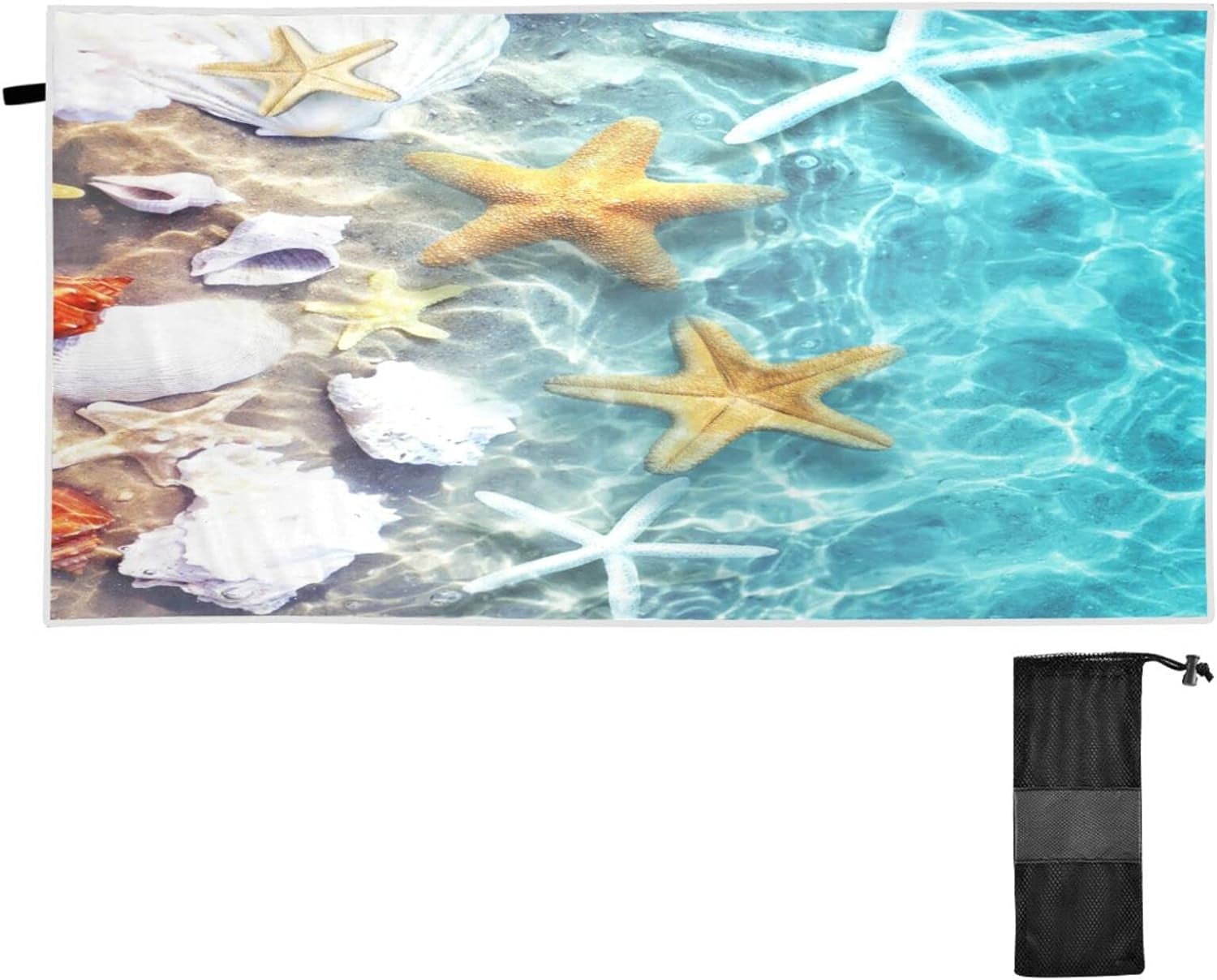 Dreamtimes Starfish on Summer Beach Beach Towel,Absorbent Quick Dry ...