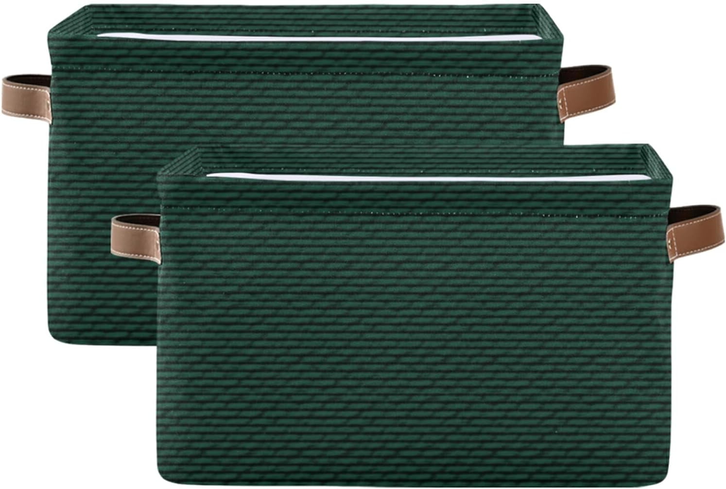 Dreamtimes Storage Basket, Hunter Green Storage Bin with Handle, Large ...