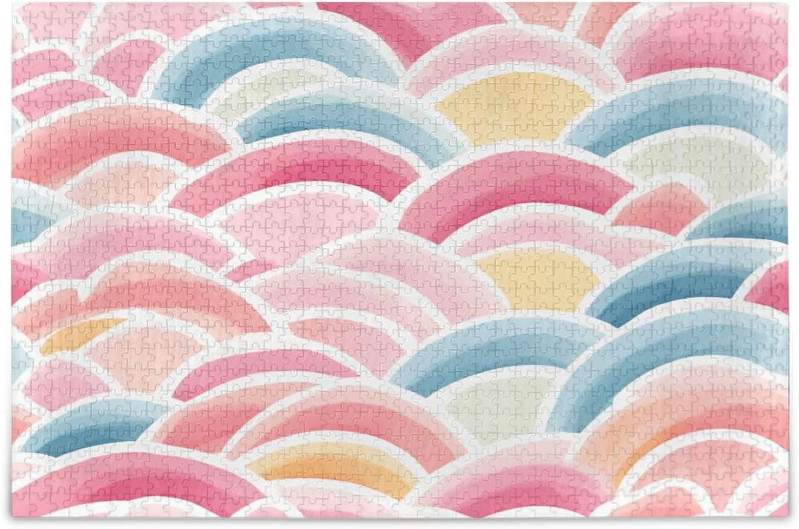 Dreamtimes Striped Rainbow Jigsaw Puzzles, Puzzles for Adults 1000 ...