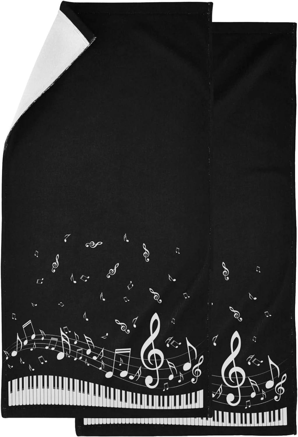 Dreamtimes Stylish Piano Keys with Musical Notes Pattern Soft Fluffy ...