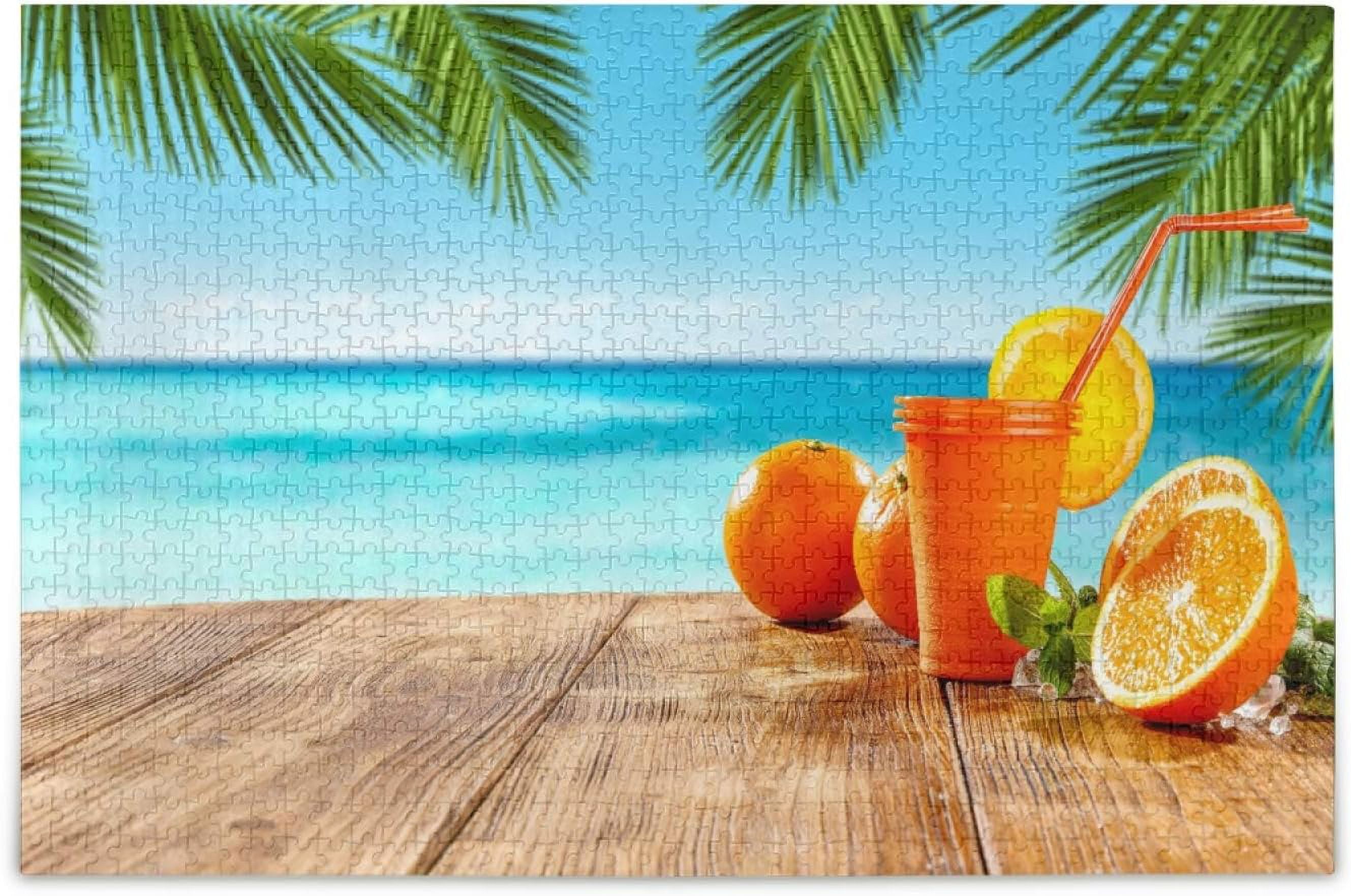 Dreamtimes Summer Drink Hat On Beach Puzzle for Adults 500 Piece ...