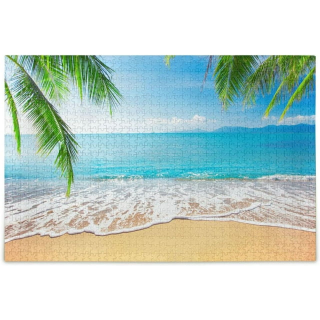 Dreamtimes Summer Tropical Palm Beach Jigsaw Puzzles for Adults 500 ...
