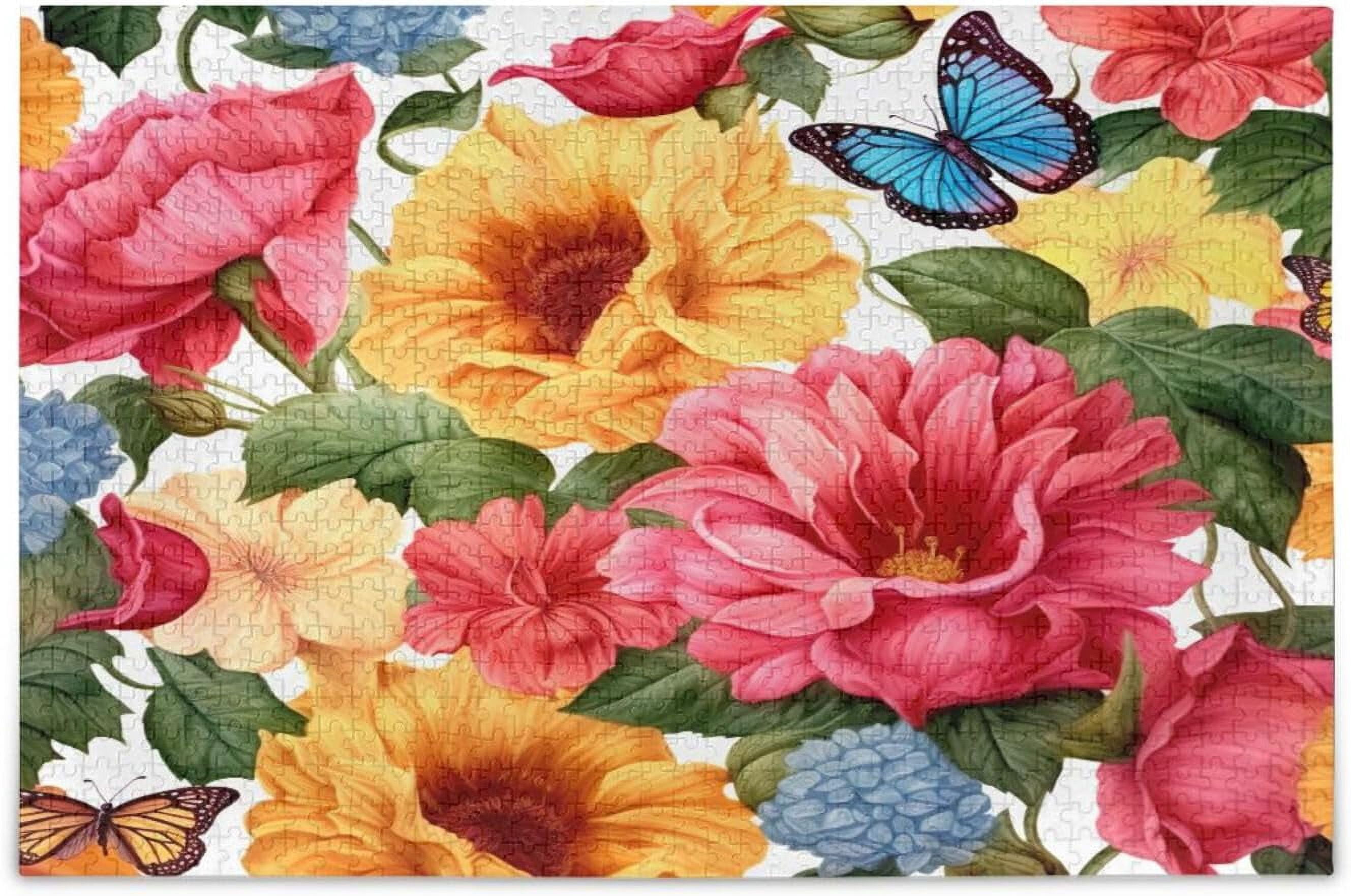 Dreamtimes Sunflower Butterflies Jigsaw Puzzles, Puzzles for Adults ...