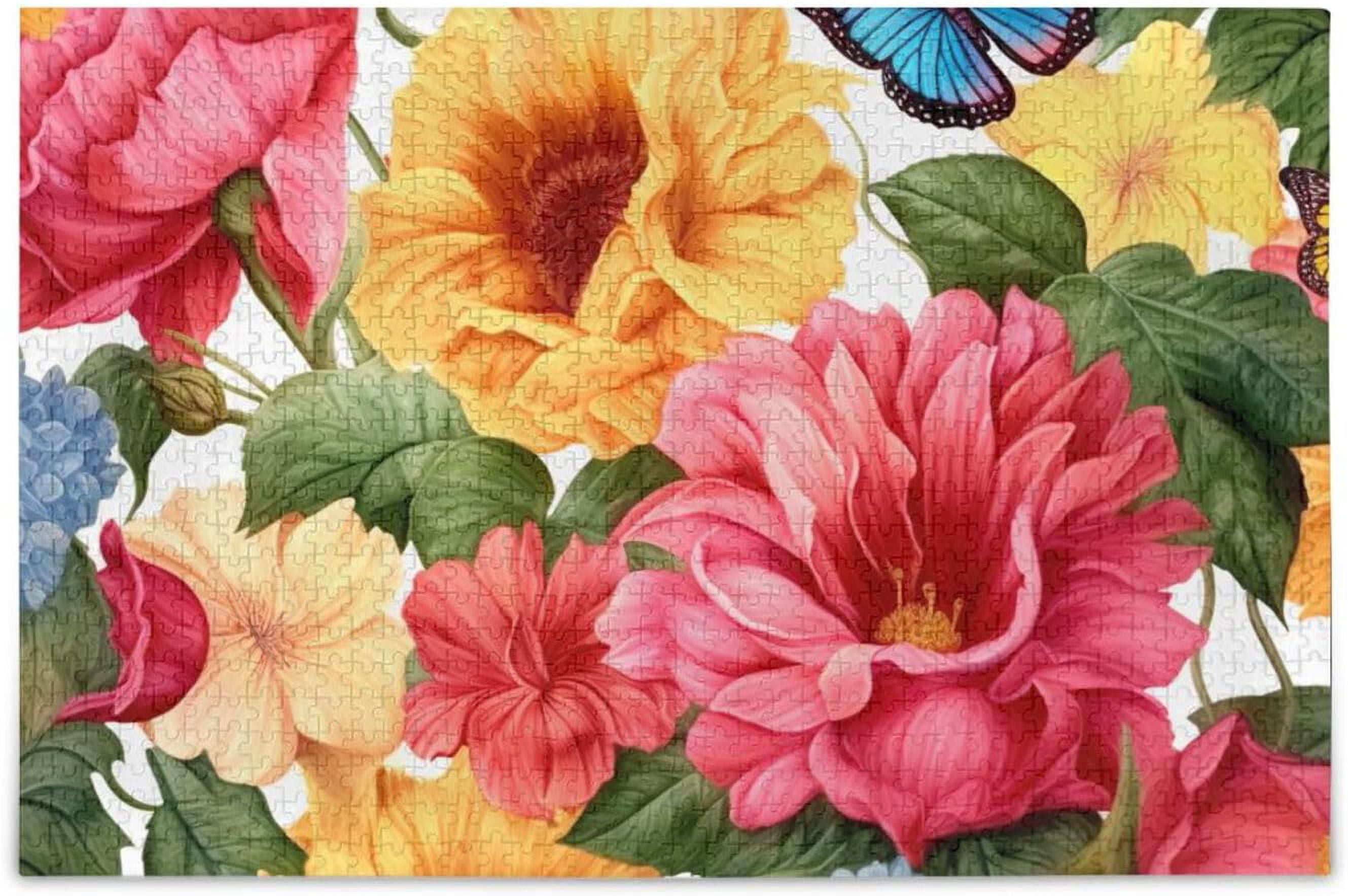 Dreamtimes Sunflower Butterflies Puzzle 1000 Pieces - Wooden Jigsaw ...