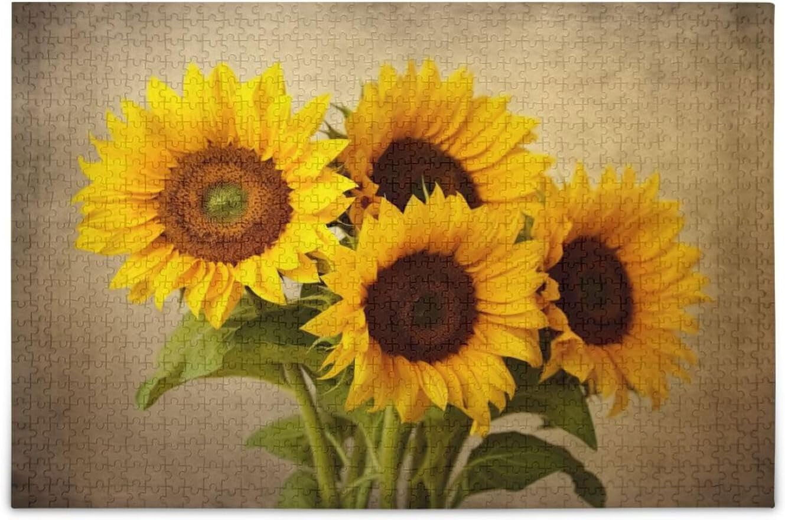 Dreamtimes Sunflowers Vintage Jigsaw Puzzles, Puzzles for Adults 1000 ...