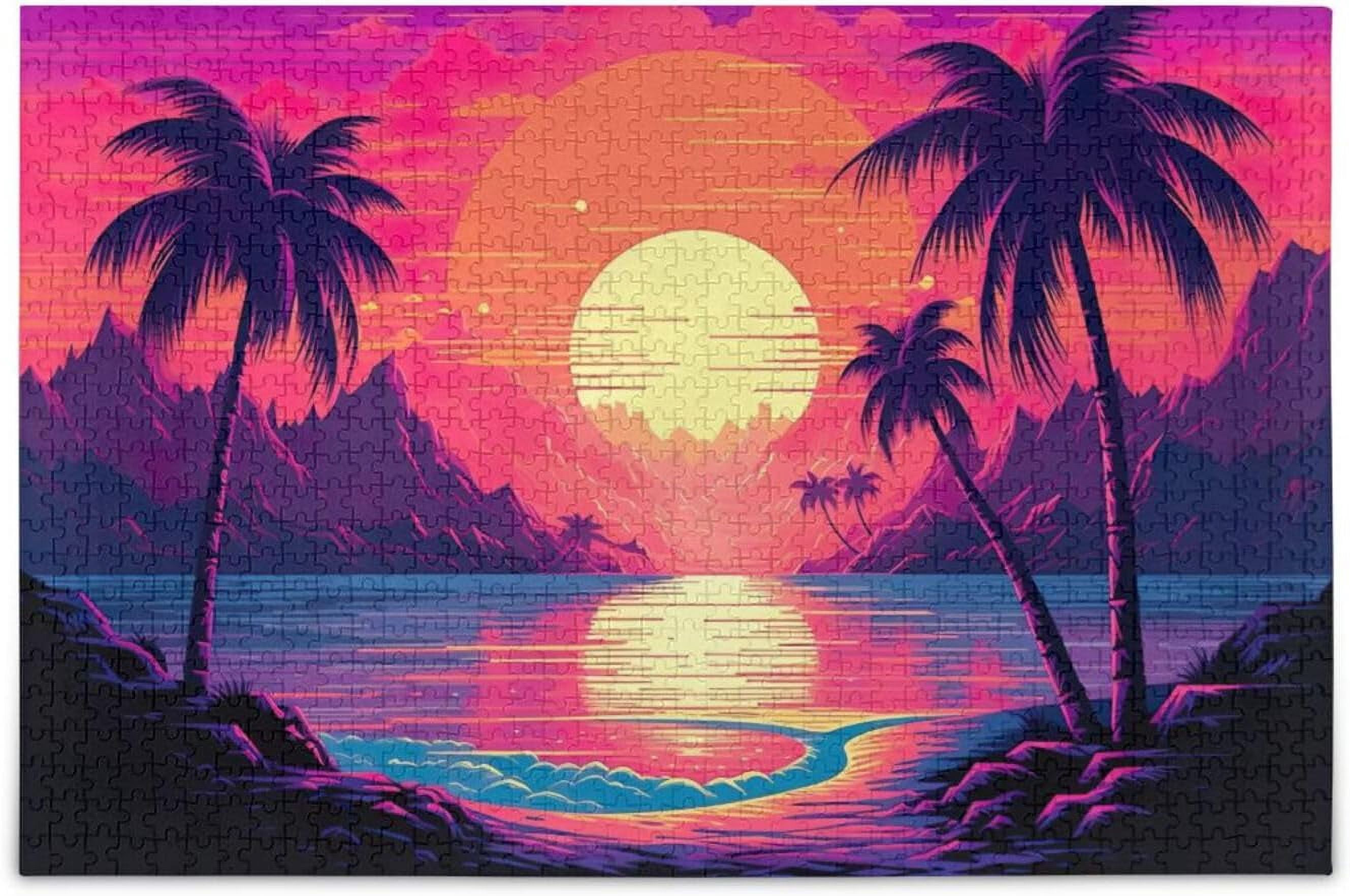 Dreamtimes Sunset Beach Jigsaw Puzzles, Puzzles for Adults 1000 Pieces ...
