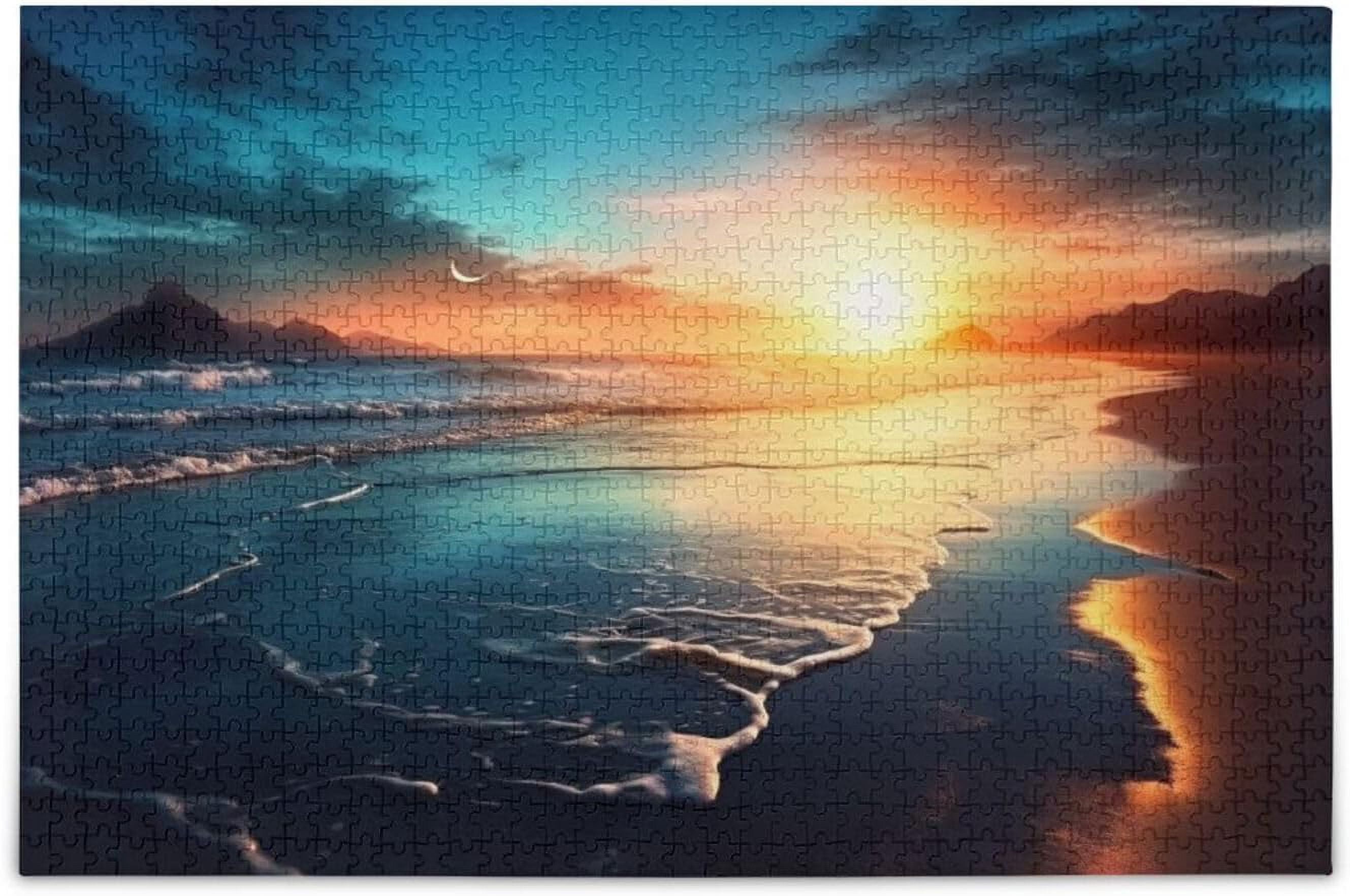 Dreamtimes Sunset by The Seaside Jigsaw Puzzle 500 Pieces,Wooden ...