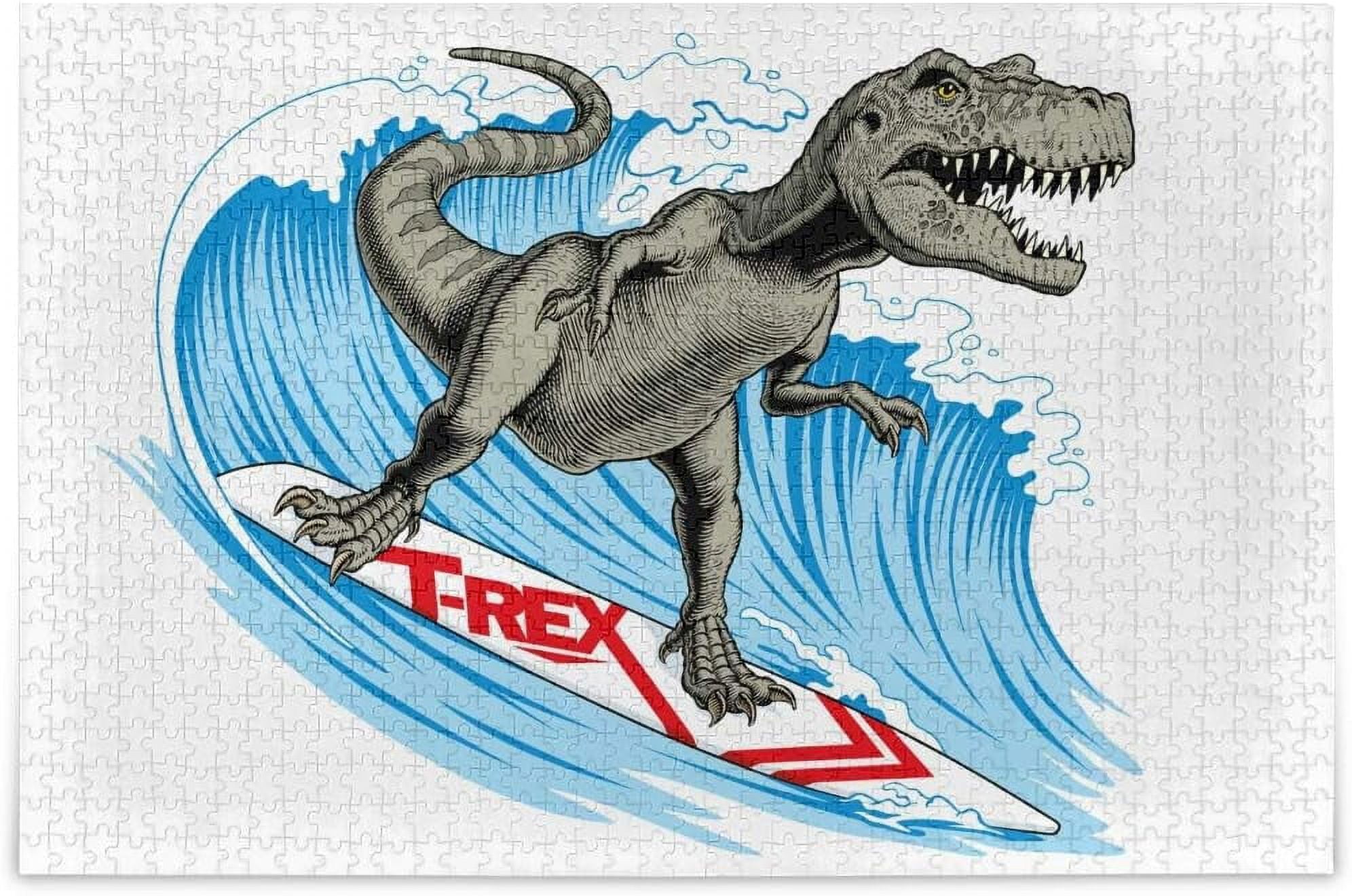 Dreamtimes T-Rex Dinosaur Surf Ride Ocean Wave Tyrannosaurus Rex Animal ...
