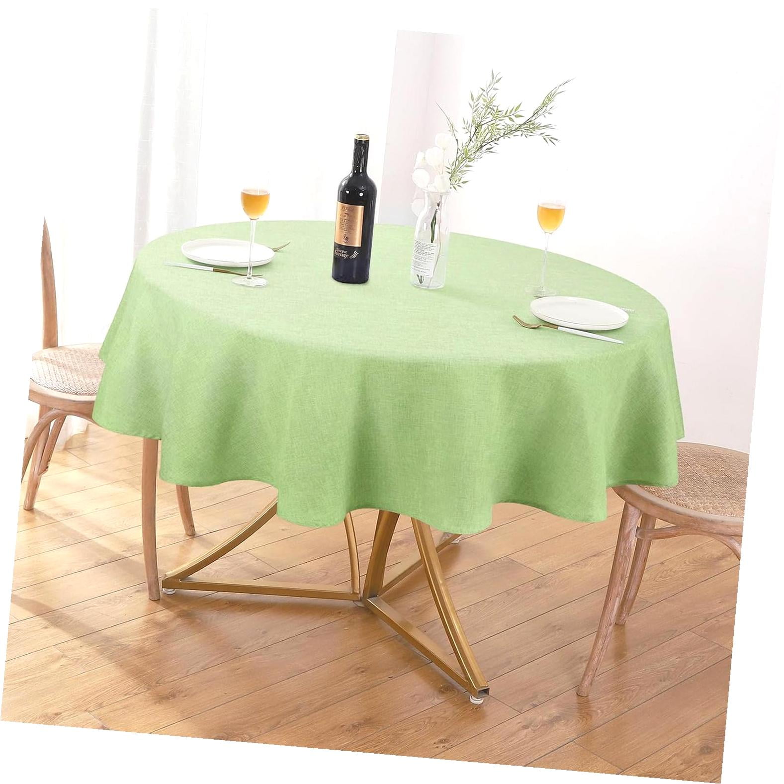 Dreamtimes Textured Linen Round Tablecloth 60 Inches, Suitable for ...