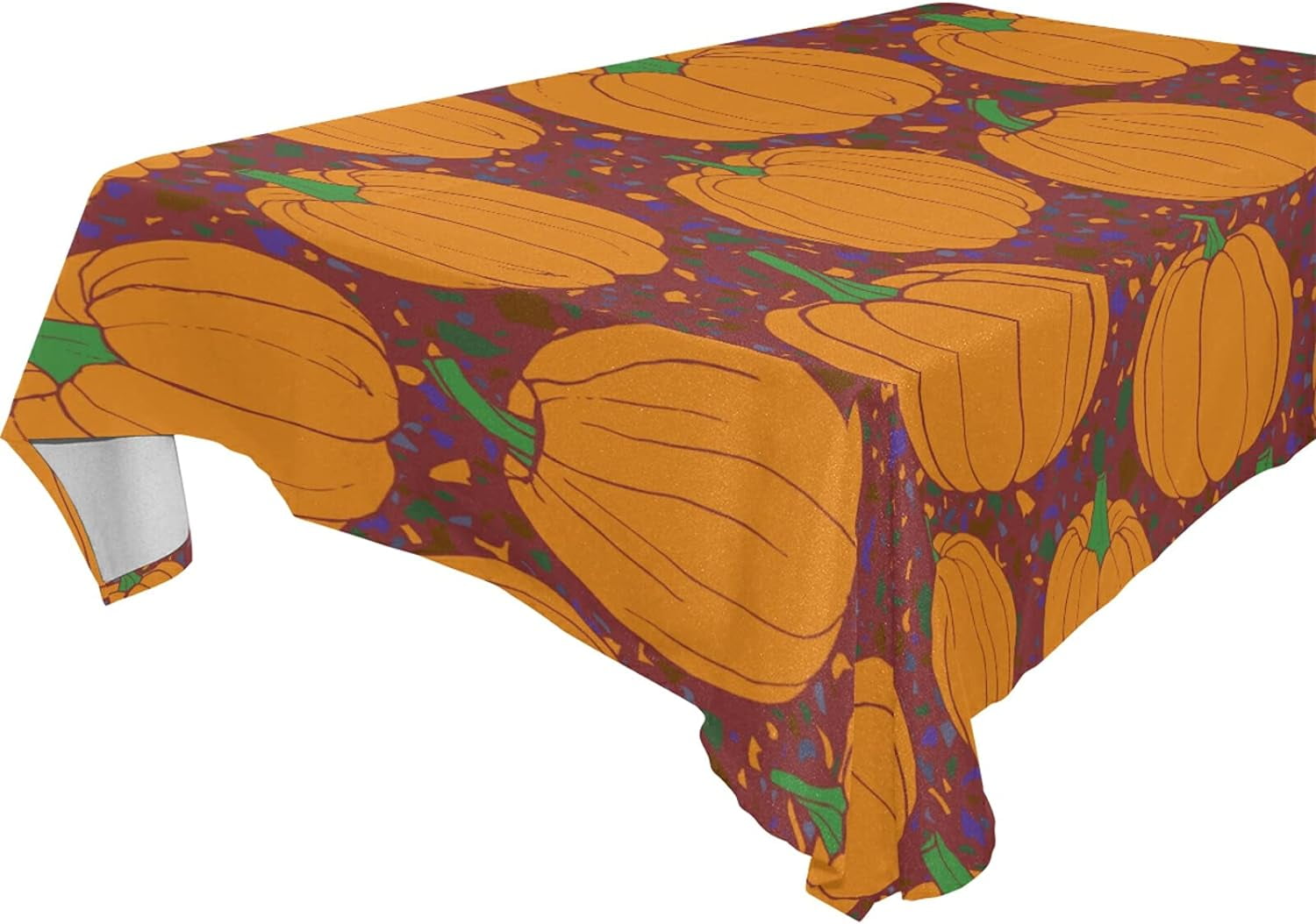 Dreamtimes Thanksgiving Pumpkin Tablecloth, Waterproof Washable ...