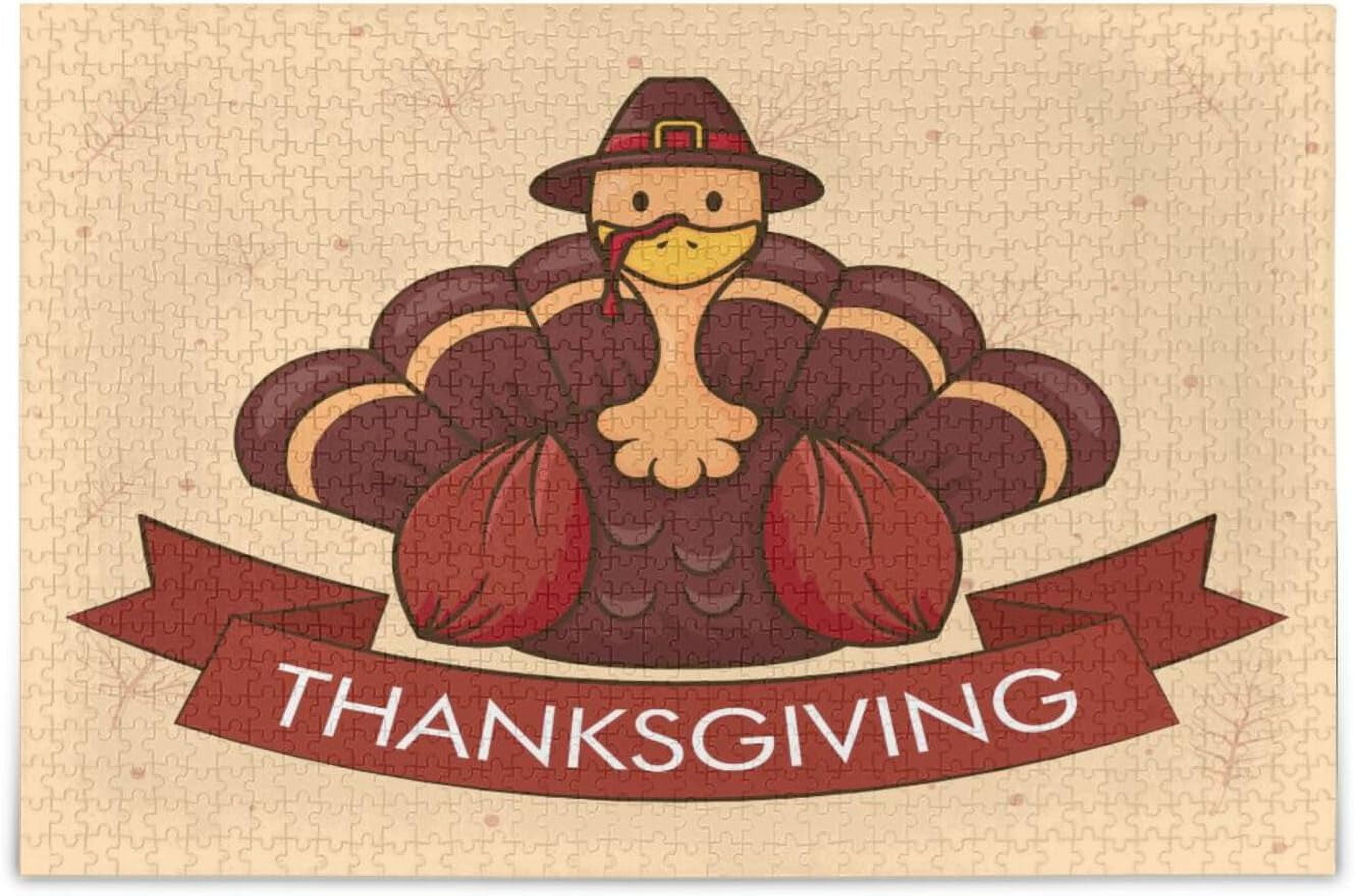 Dreamtimes Thanksgiving Turkey Jigsaw Puzzle 1000 Pieces,Wooden Puzzles ...