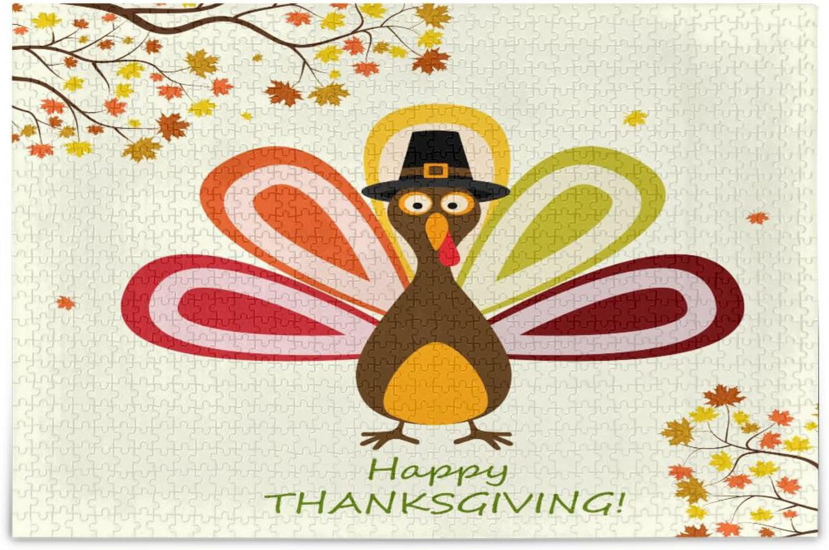 Dreamtimes Thanksgiving Turkey Jigsaw Puzzle 1000 Pieces,Wooden Puzzles ...