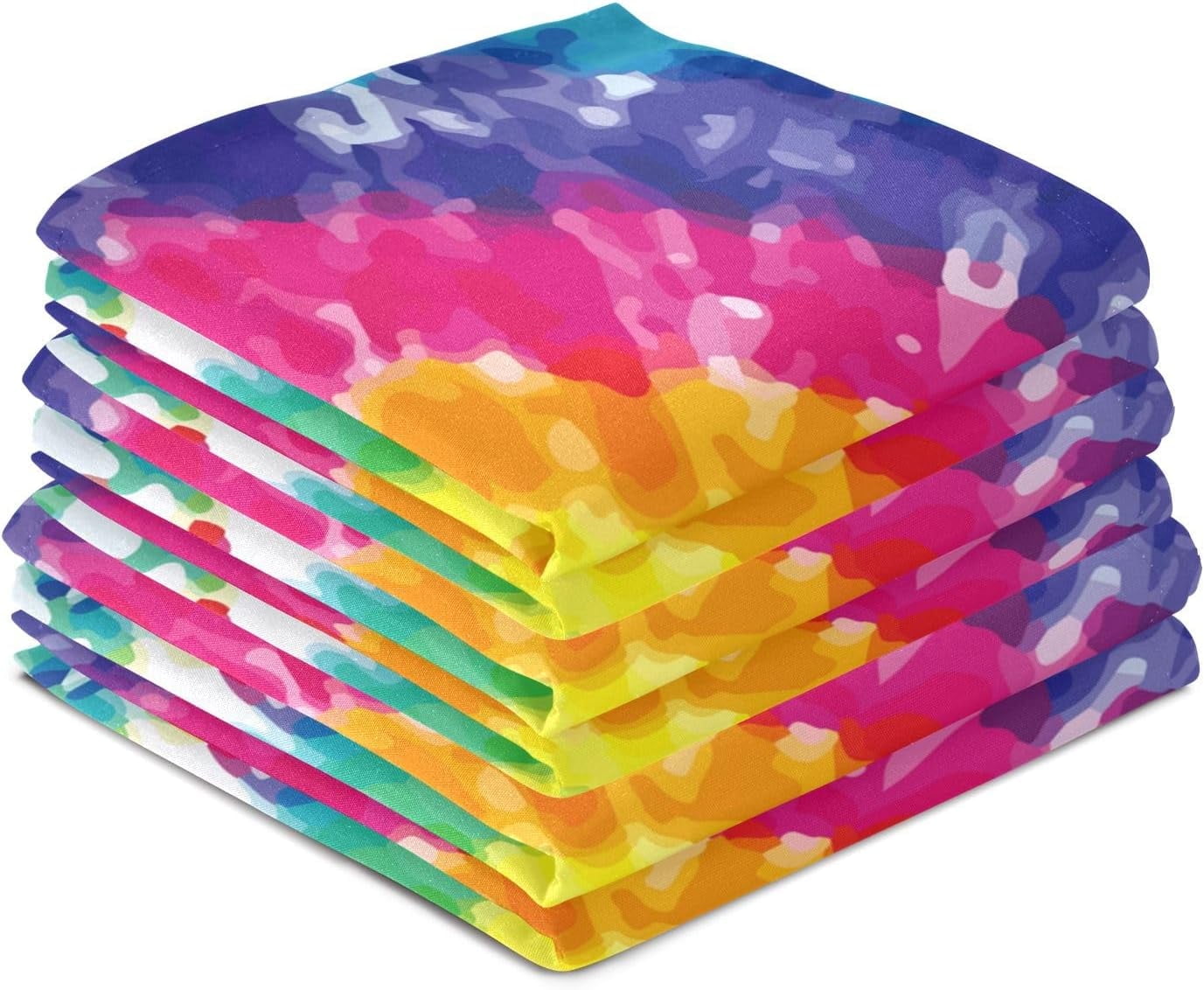 Dreamtimes Tie Dye Rainbow Spiral Colorful Kitchen Towel, Dish Towels ...