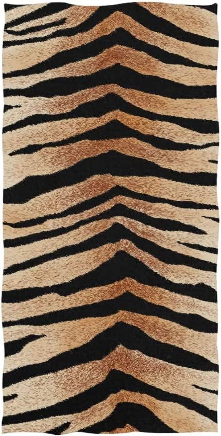 Dreamtimes Tiger Print Forest Animal Skin Pattern Soft Bath Towel ...