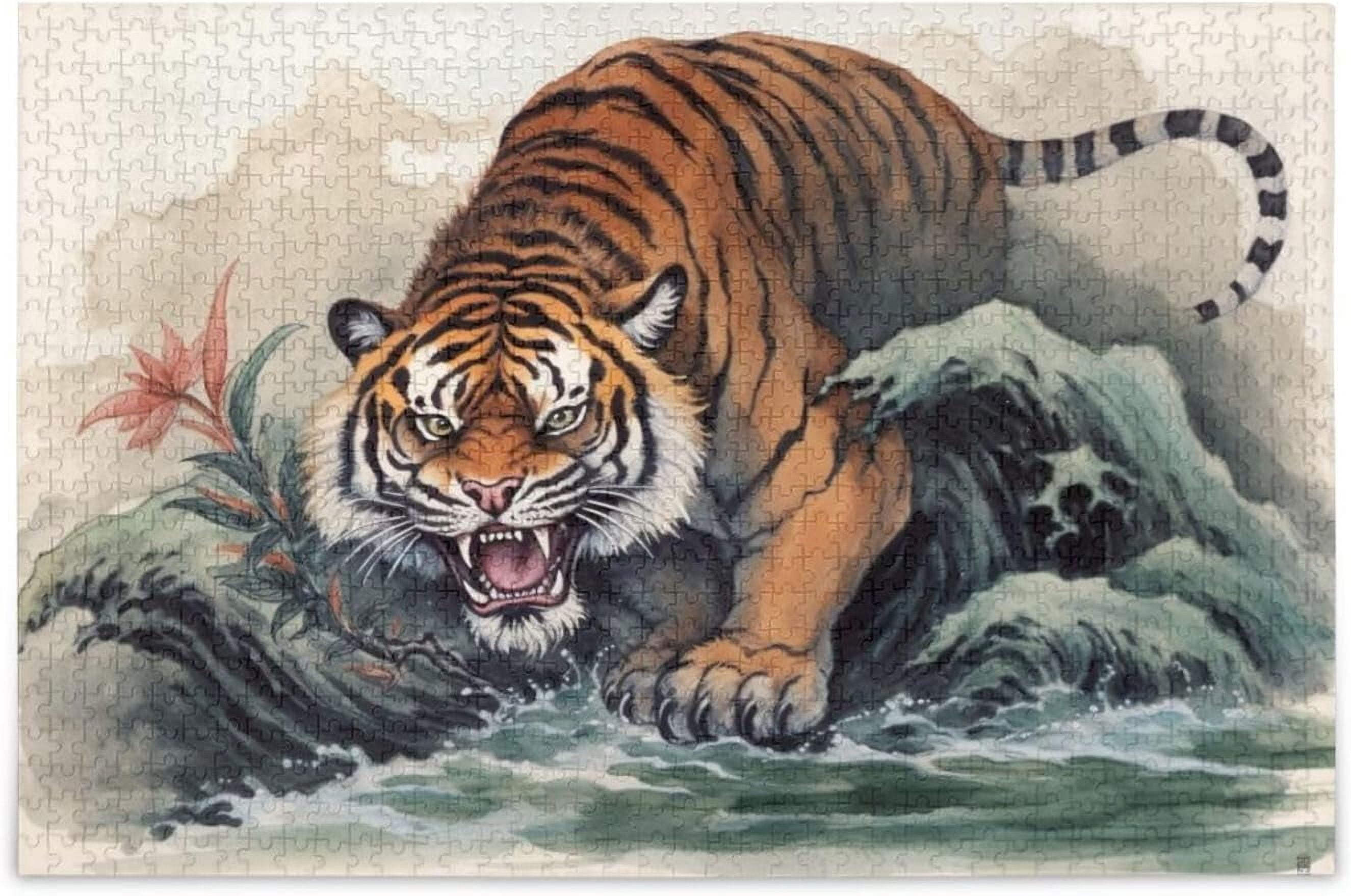 Dreamtimes Tiger Puzzles for Adults 1000 Pieces, Adults and Kids ...