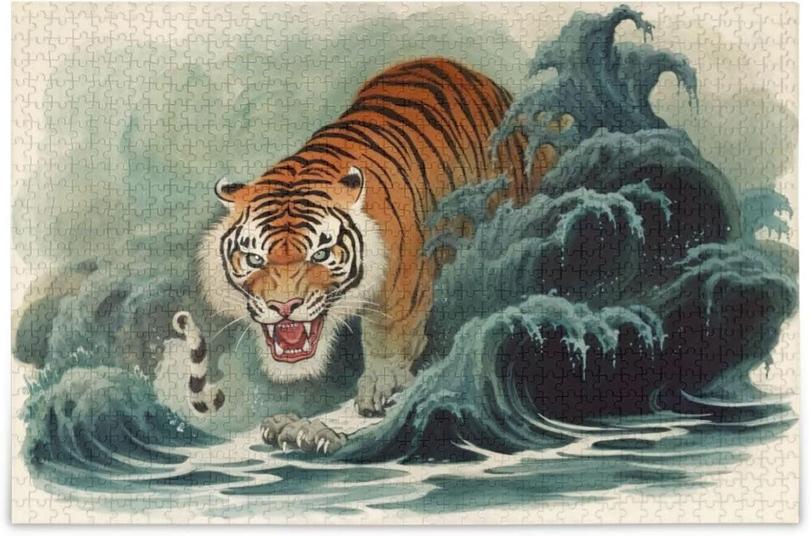 Dreamtimes Tiger Wave 500 Piece Large Jigsaw Puzzle for Adults - Game ...