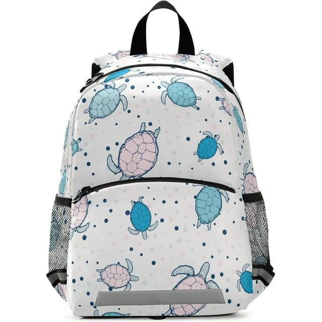 Dreamtimes Toddler Backpack, Light Color Turtle Print Kids Mini School ...