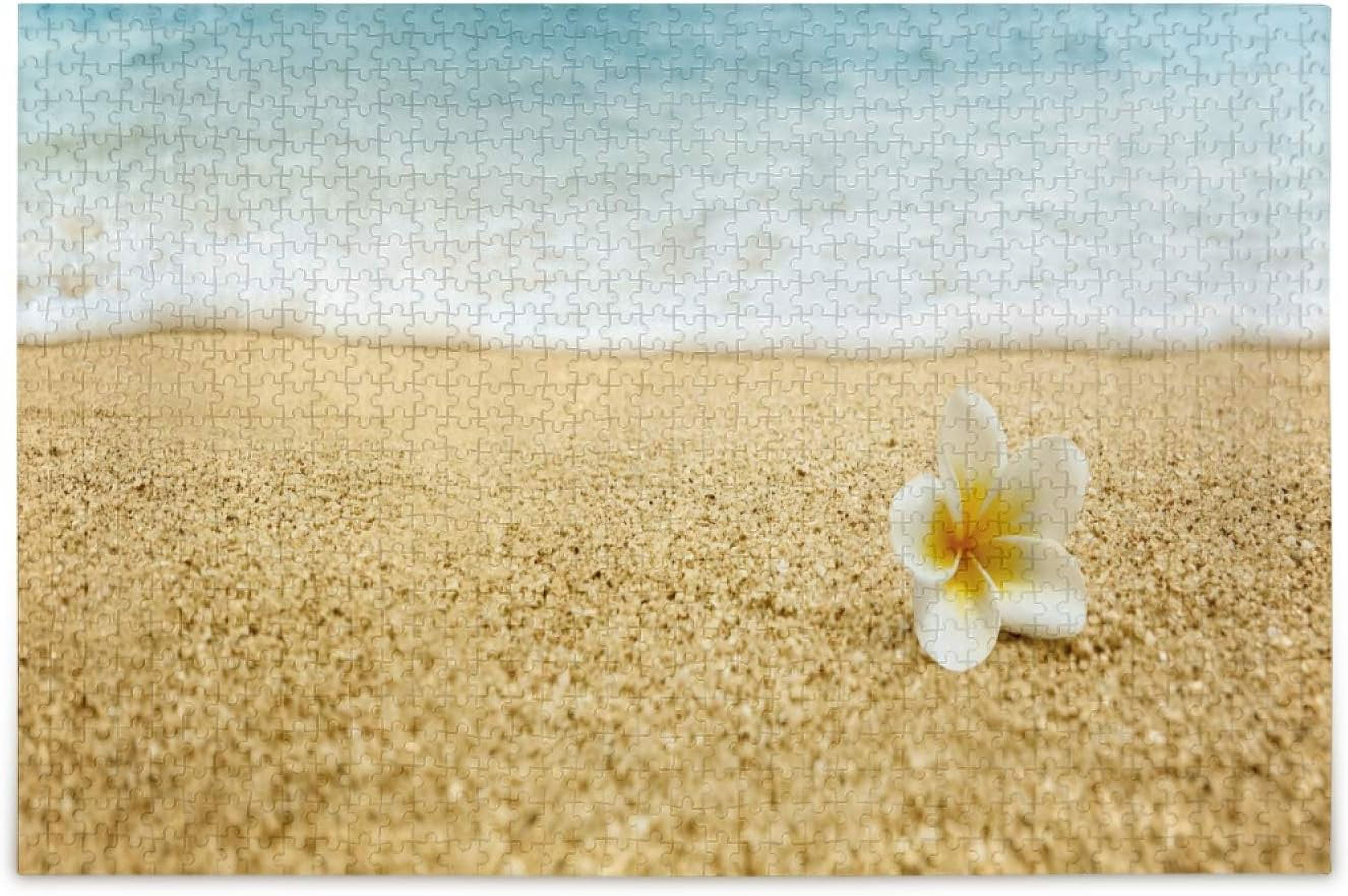 Dreamtimes Tropical Flower On Sandy Beach Puzzle for Adults 1000 Piece ...