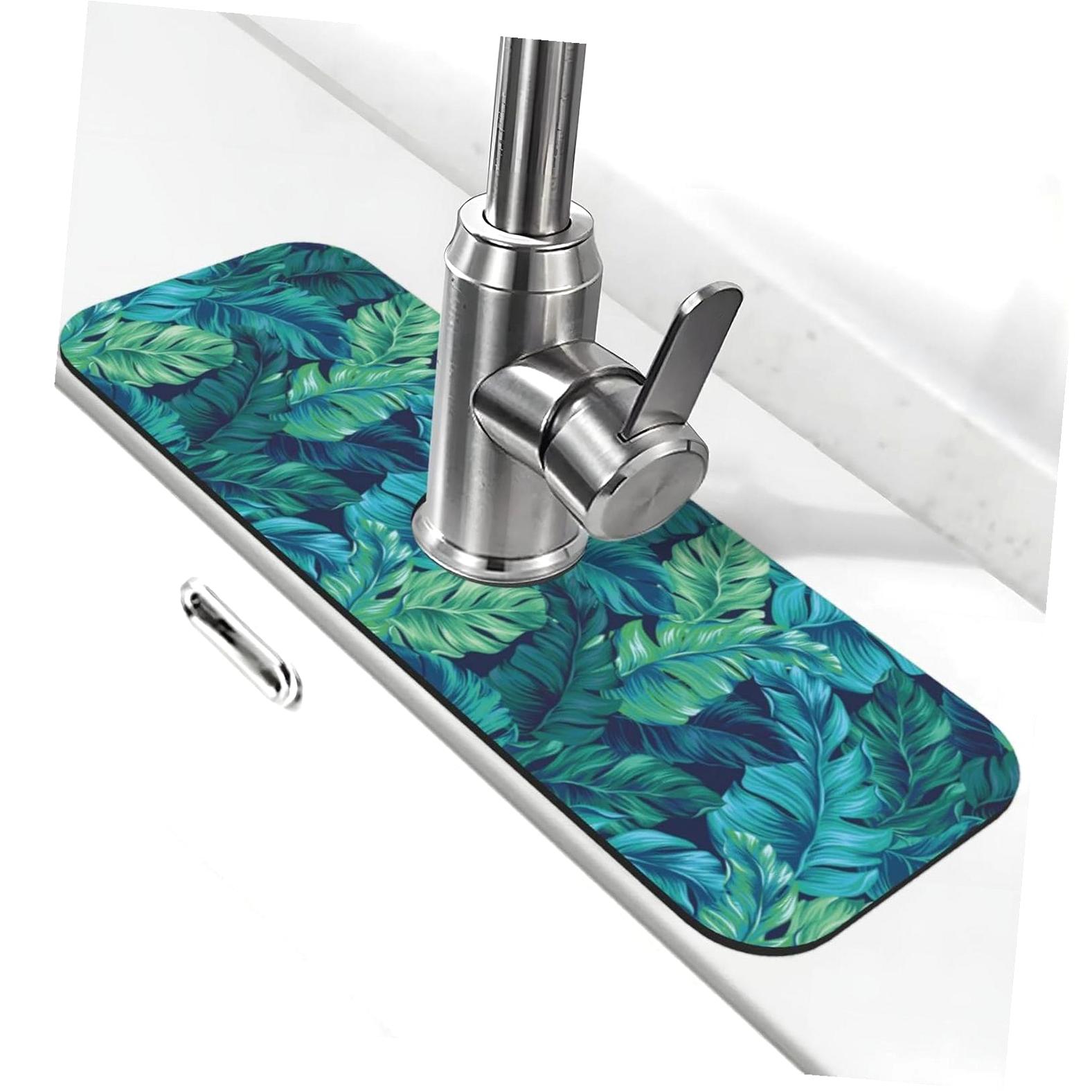 Dreamtimes Tropical Island Beach Tree Sunset Kitchen Sink Splash Guard ...