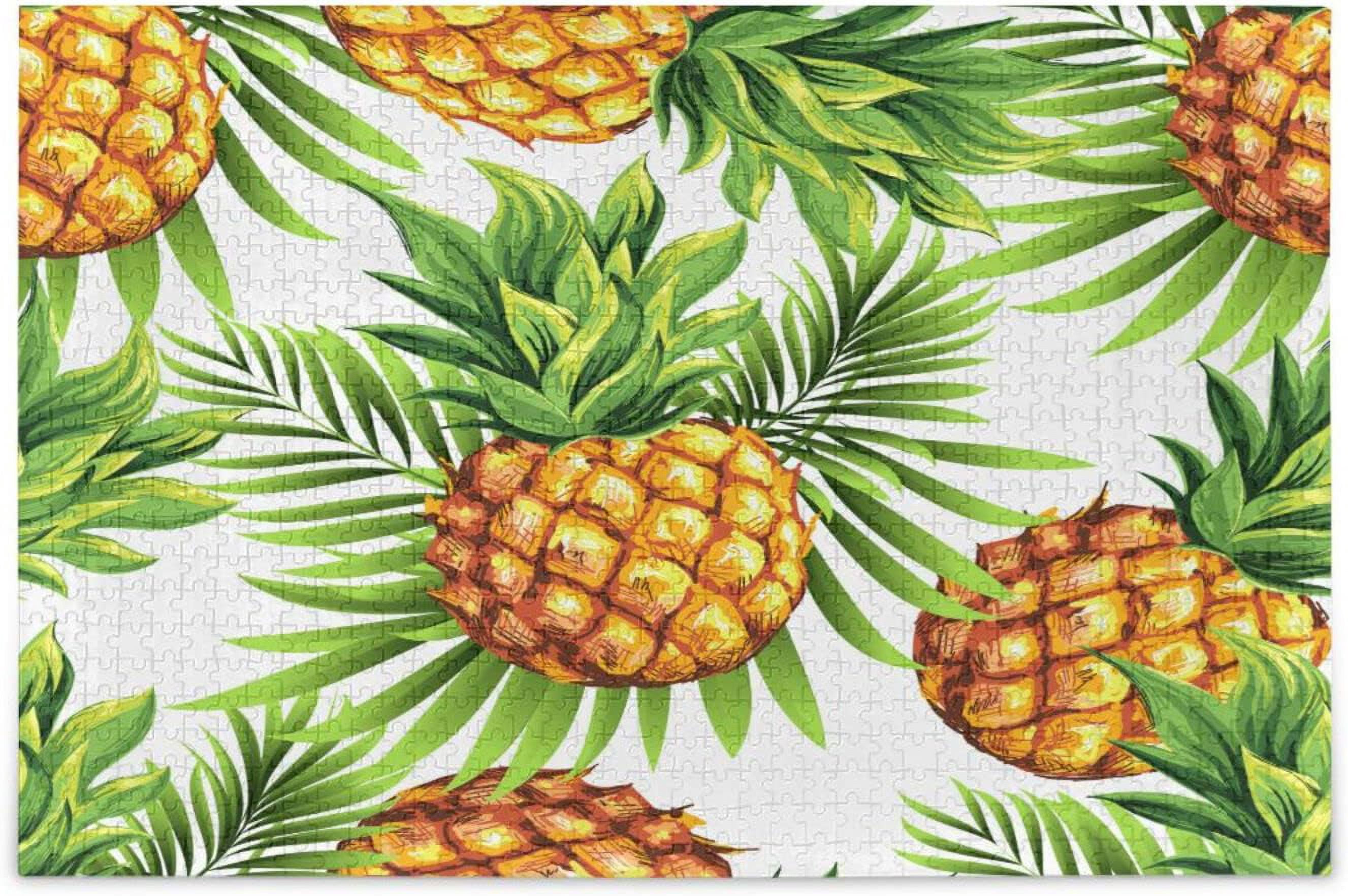 Dreamtimes Tropical Pineapple Leaves Jigsaw Puzzles for Adults 500 ...