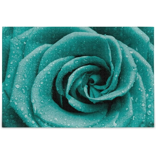 Dreamtimes Turquoise Rose Jigsaw Puzzles, Puzzles for Adults 500 Pieces ...