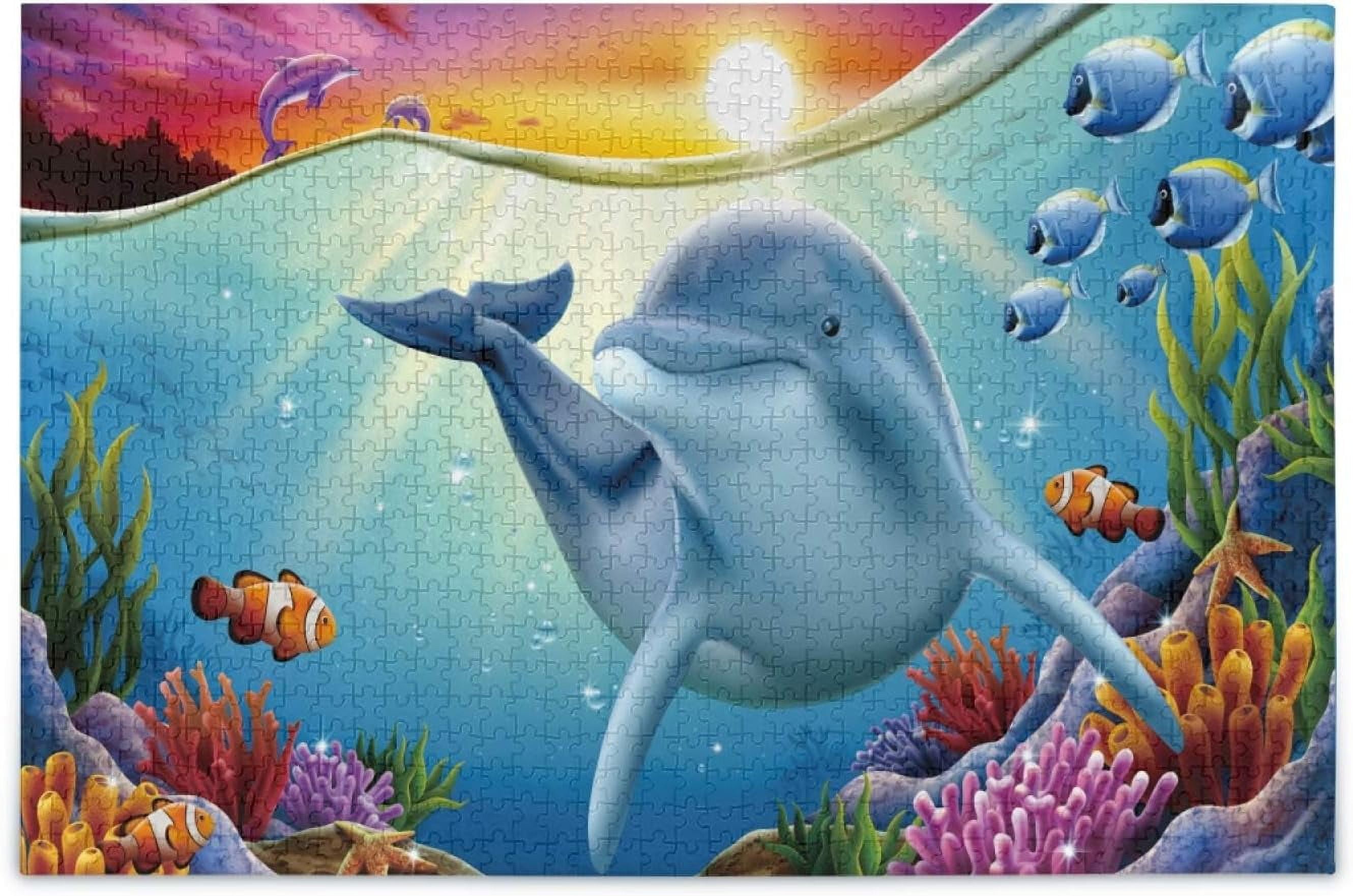 Dreamtimes Underwater Animal Dolphin Puzzle for Adults 1000 Piece ...