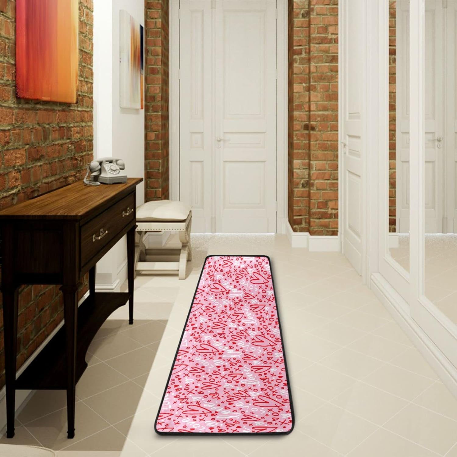 Dreamtimes Valentine Love Quote Hallway Runner Rug 2'x6' Kitchen Rug ...