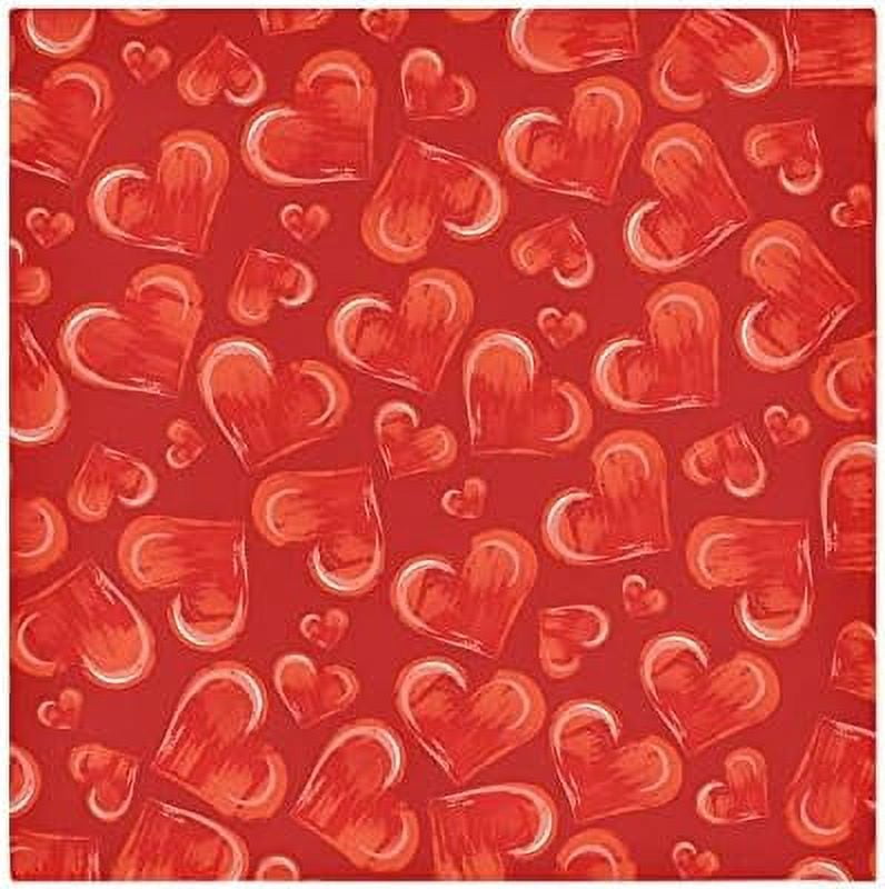 Dreamtimes Valentine's Day Love Heart Cloth Napkins Set of 6, Oversized ...