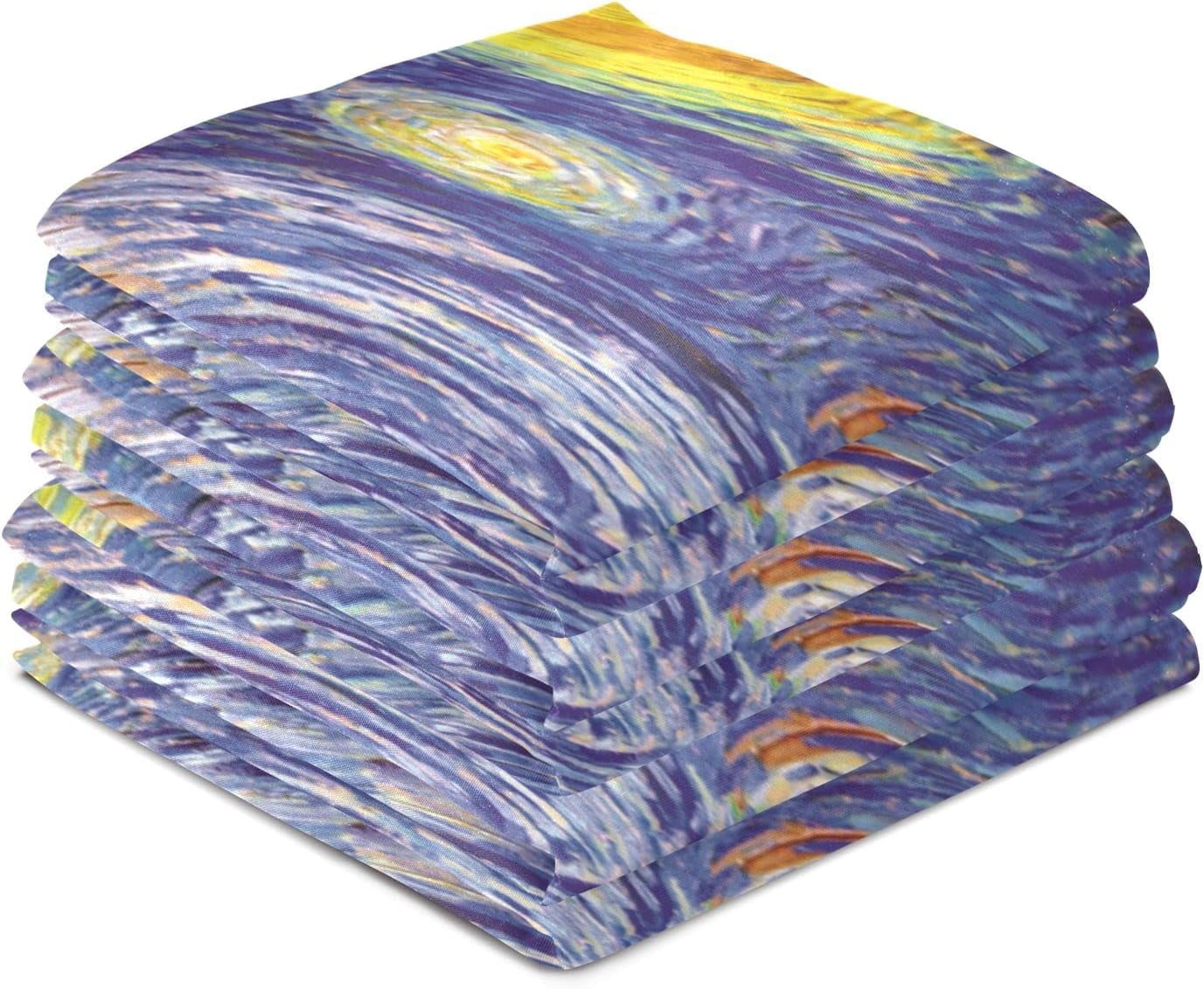 Dreamtimes Van Gogh The Starry Night 6PCS Kitchen Towels Dish Clothes ...