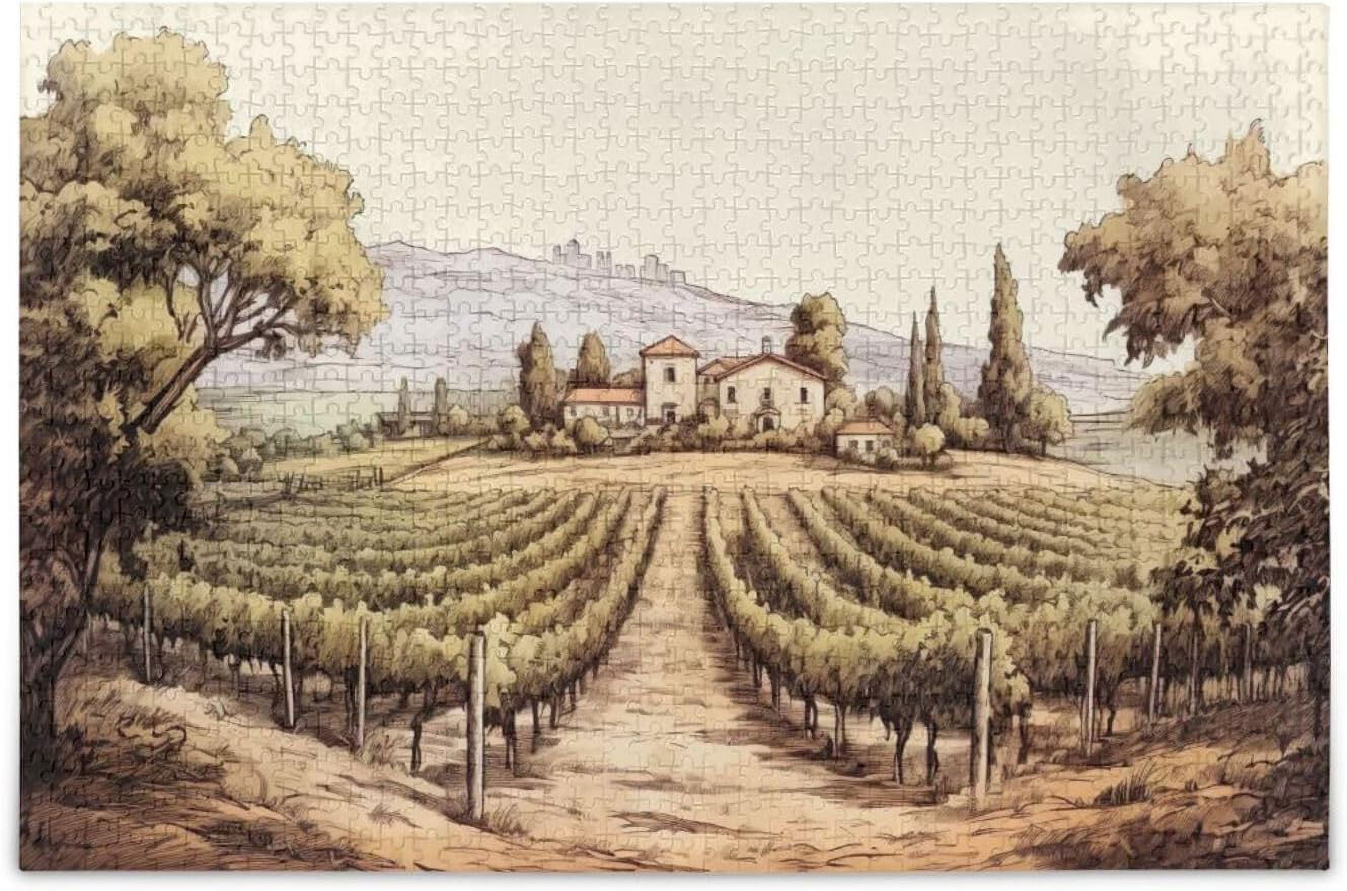Dreamtimes Vineyards and Trees Puzzle 500 Pieces - Wooden Jigsaw ...