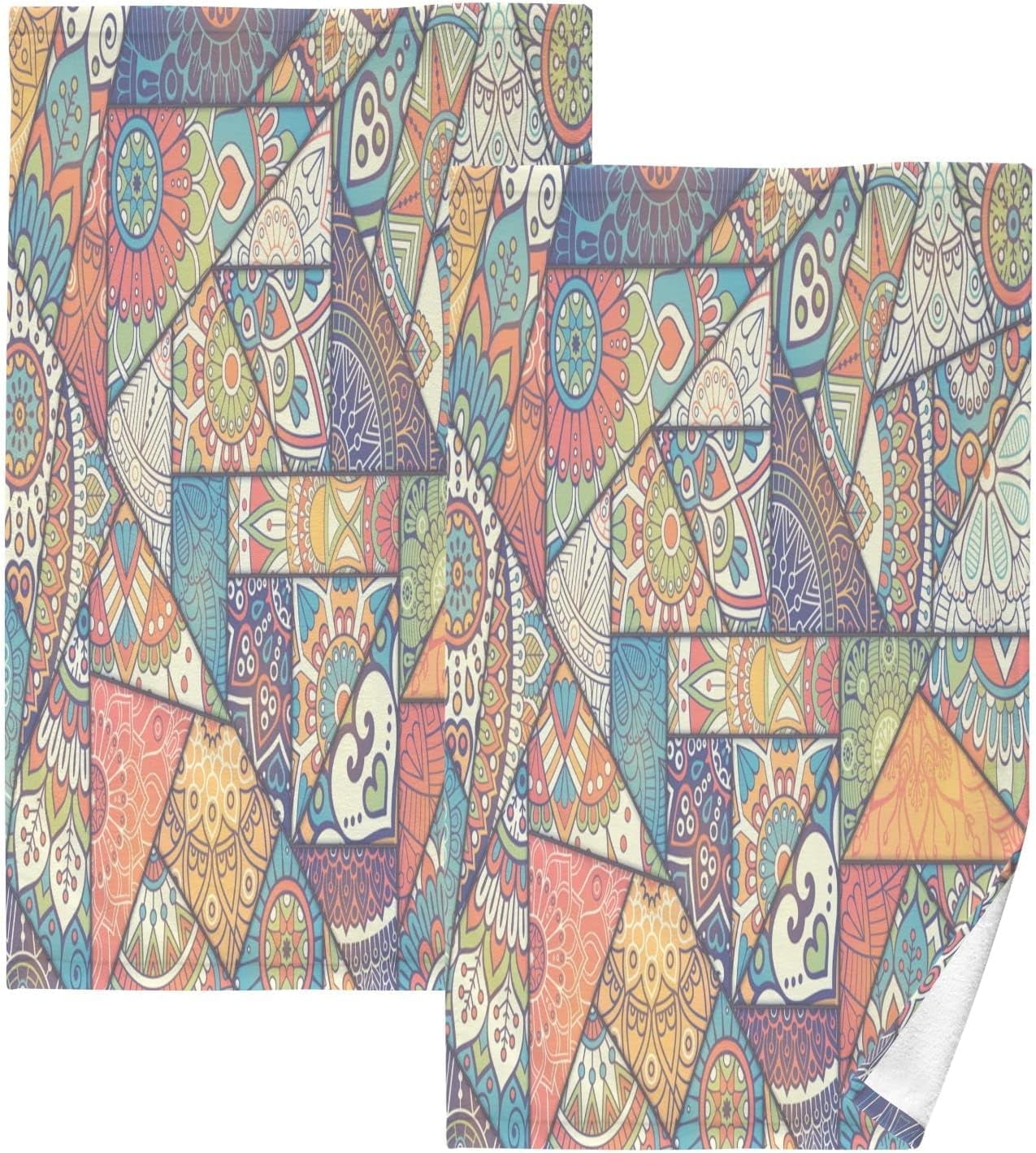 Dreamtimes Vintage Mandalas Patchwork Tile Print Pure Cotton Hand ...