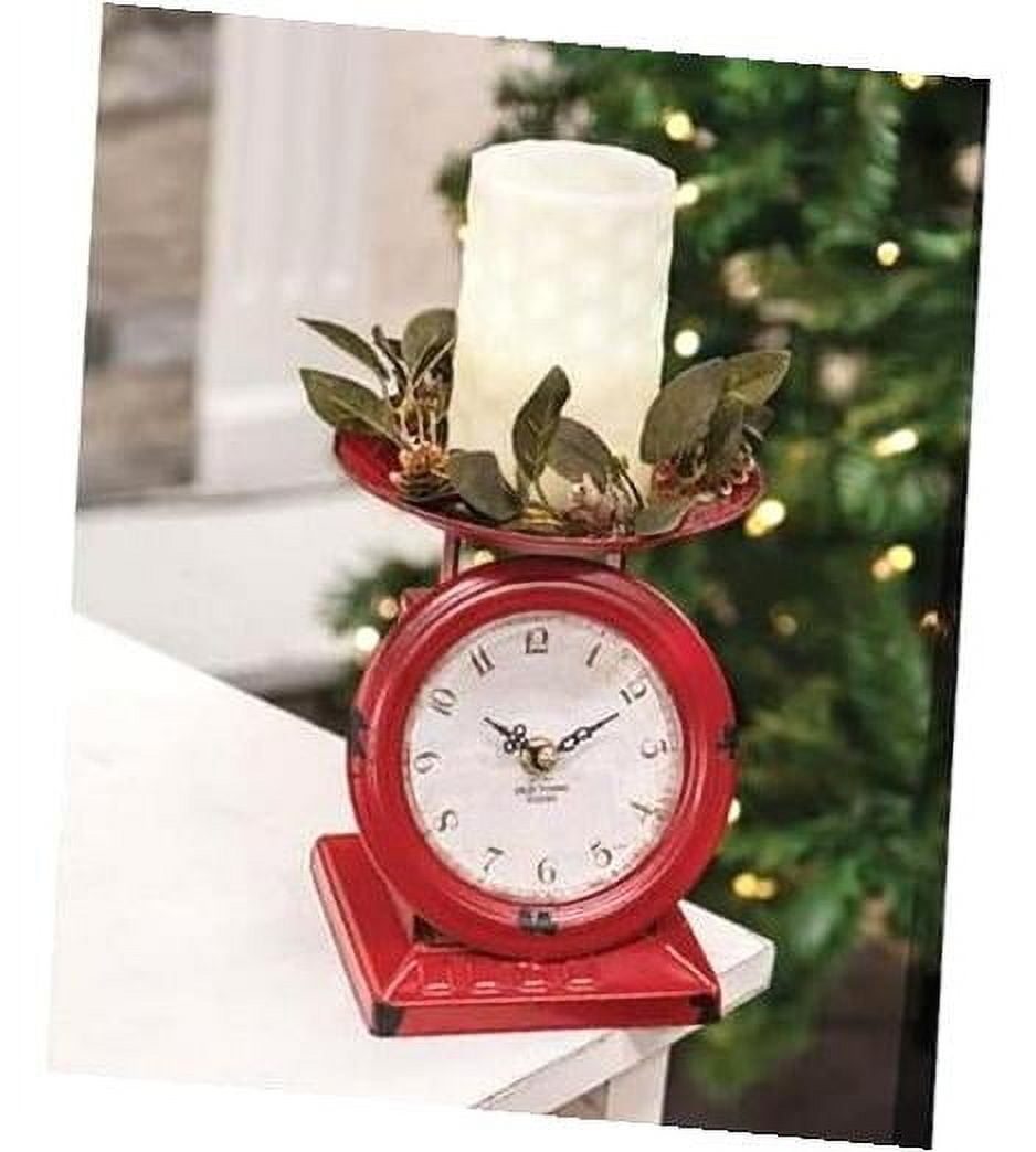 Dreamtimes Vintage Scale Clock - A Mid-Century Inspired Metal Tabletop ...
