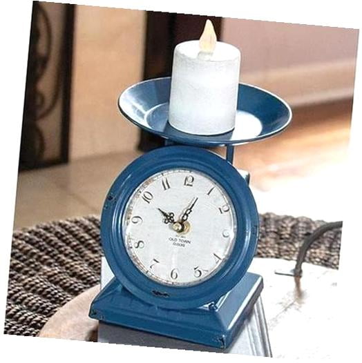 Dreamtimes Vintage Scale Clock - A Mid-Century Inspired Metal Tabletop ...