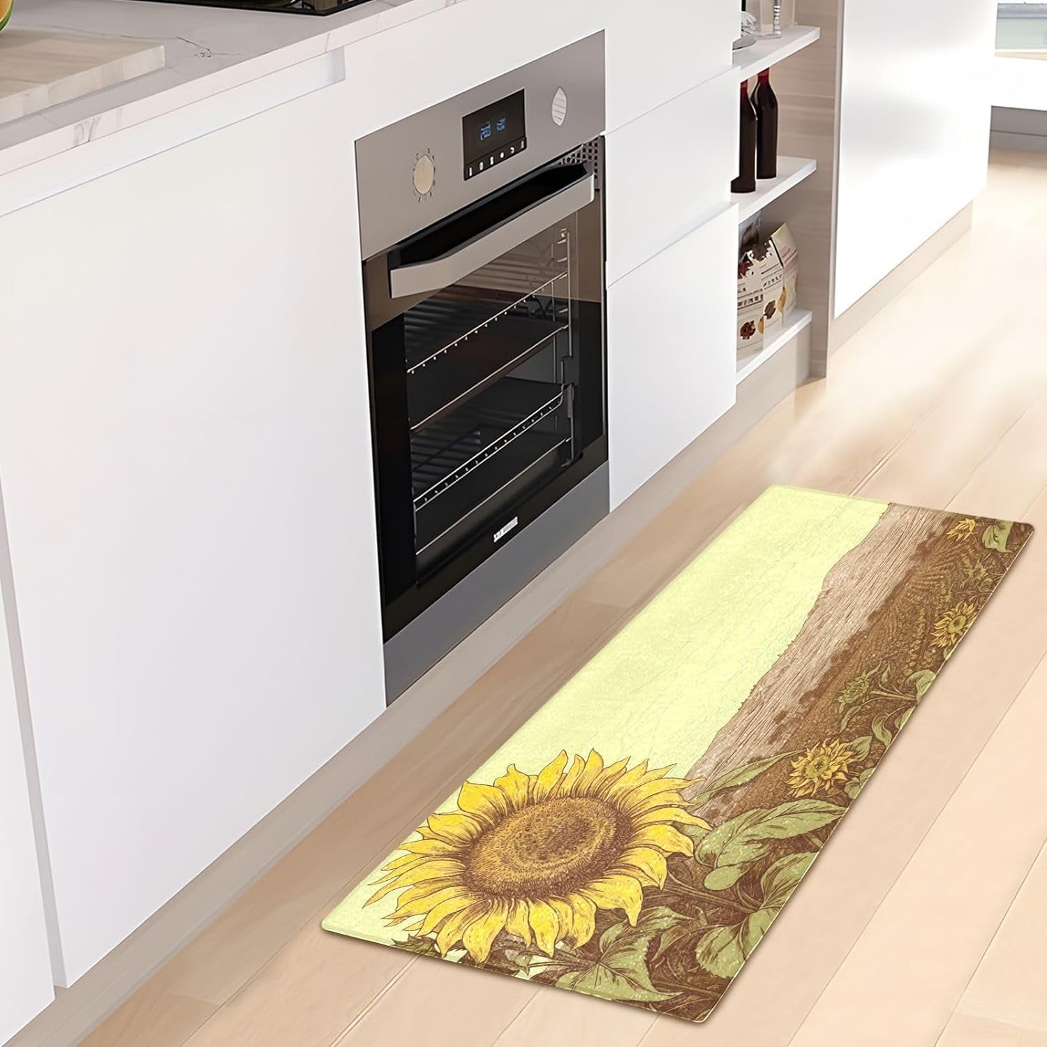 Dreamtimes Vintage Sunflowers Kitchen Mat 20"x39", Non Skid Kitchen ...
