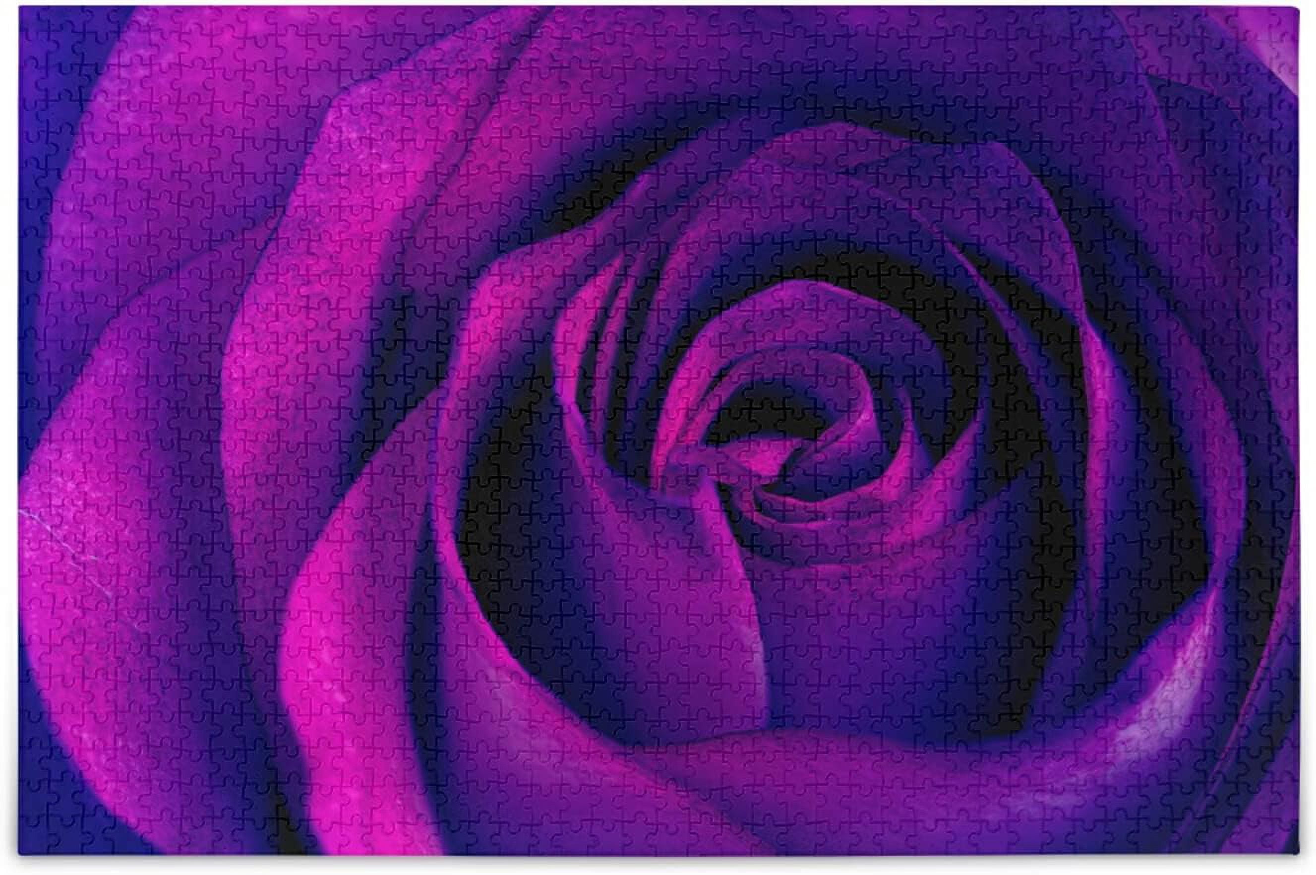 Dreamtimes Vivid Purple Rose Jigsaw Puzzles, Puzzles for Adults 500 ...