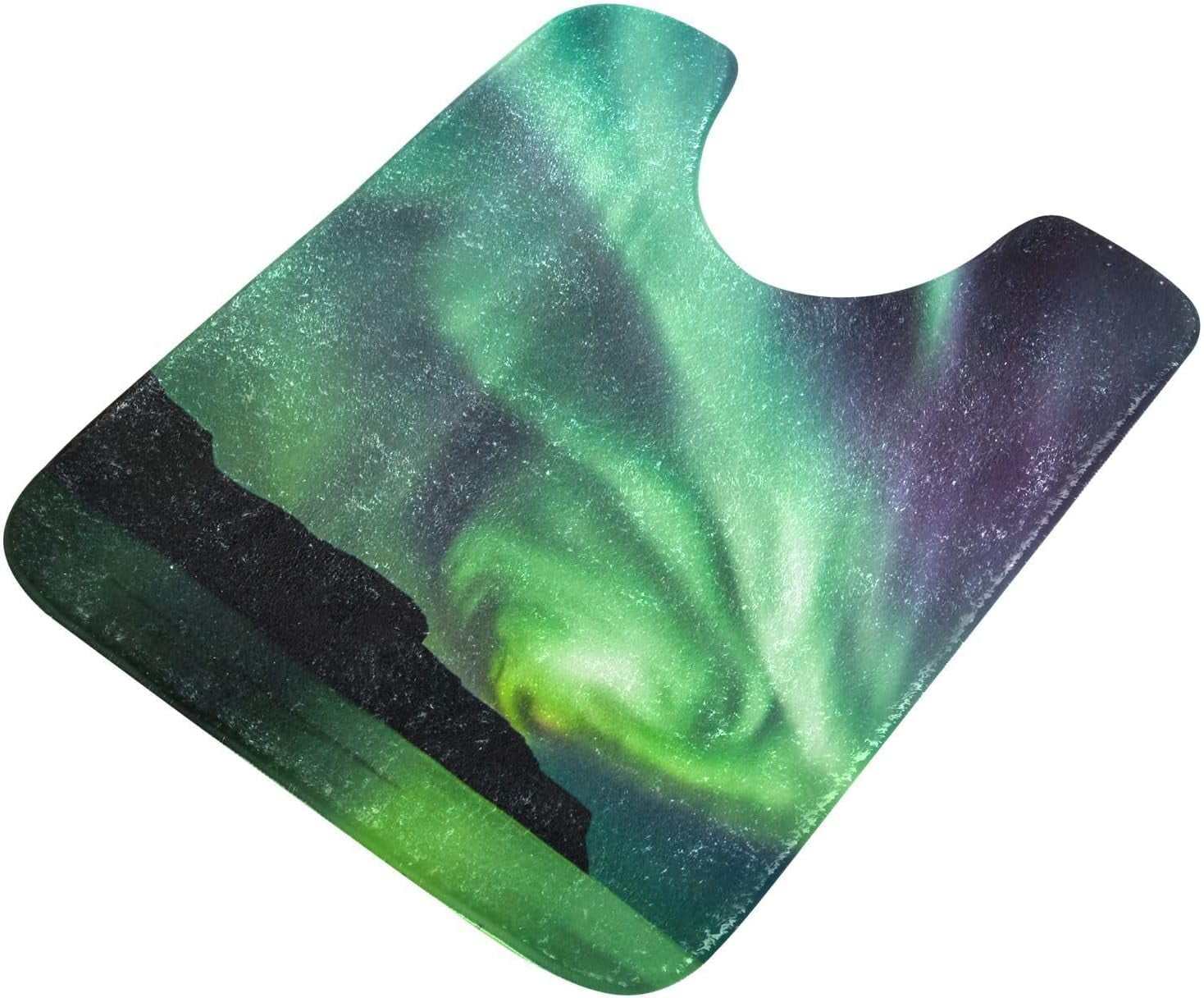 Dreamtimes Vortex Aurora High Absorbent U-Shaped Contour Toilet Rugs ...