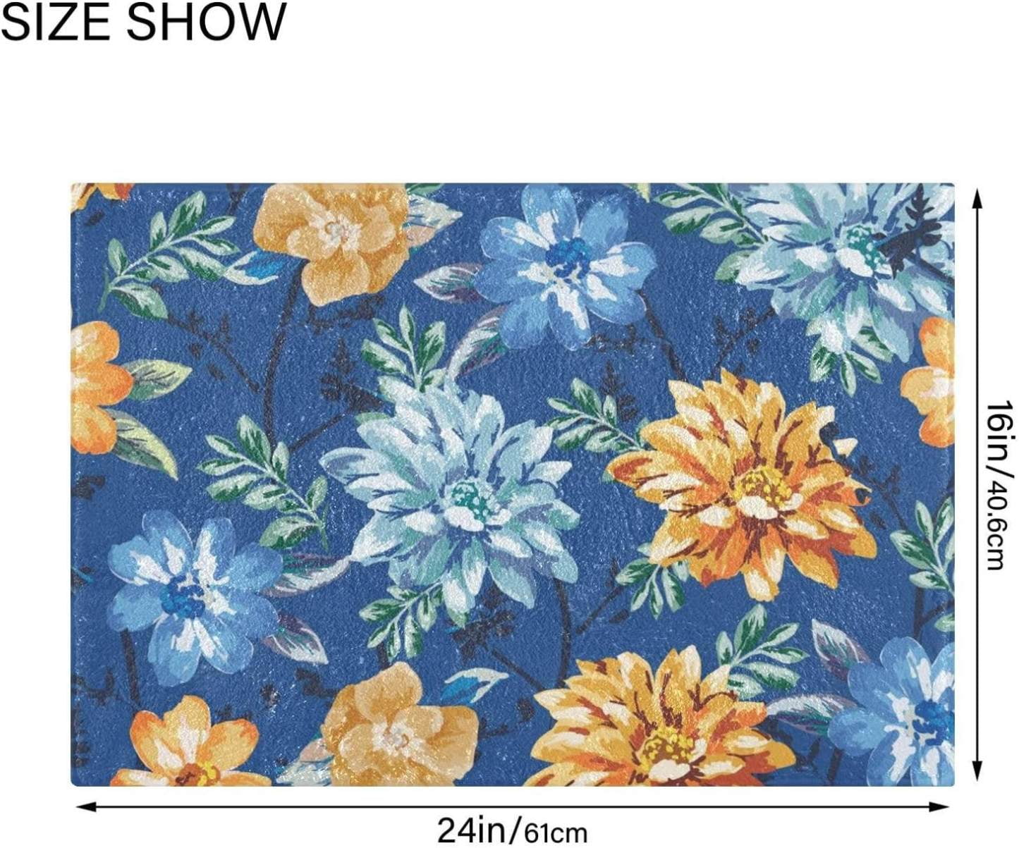 Dreamtimes Watercolor Flowers High Absorbent U-Shaped Contour Toilet ...