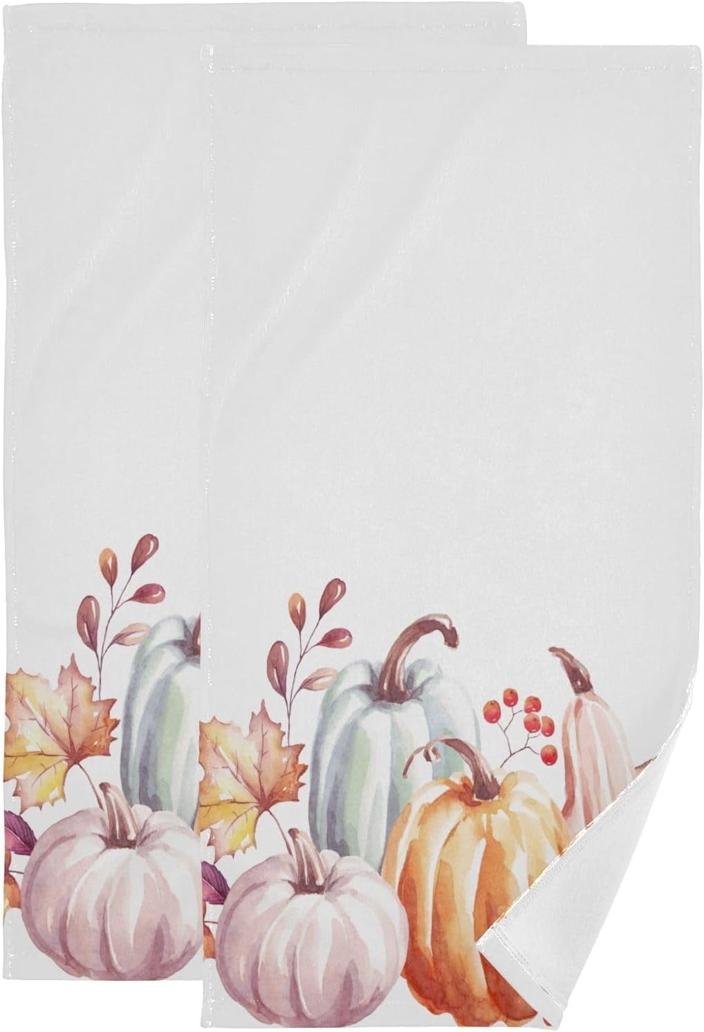 Dreamtimes Watercolor Pumpkins Hand Towels 2 Pack, Ultra Soft and ...