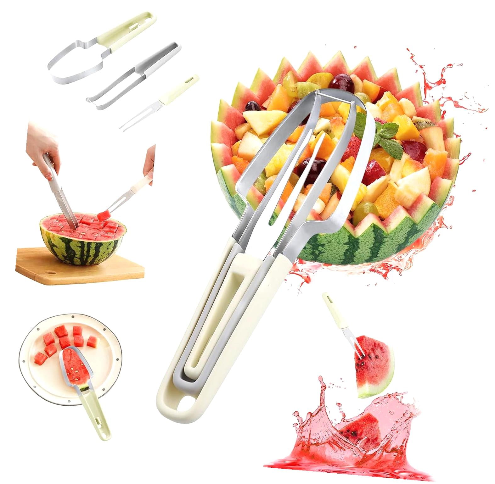 Dreamtimes Watermelon Slicer Tool, 6-in-1 Melon Cutter Set, Includes ...