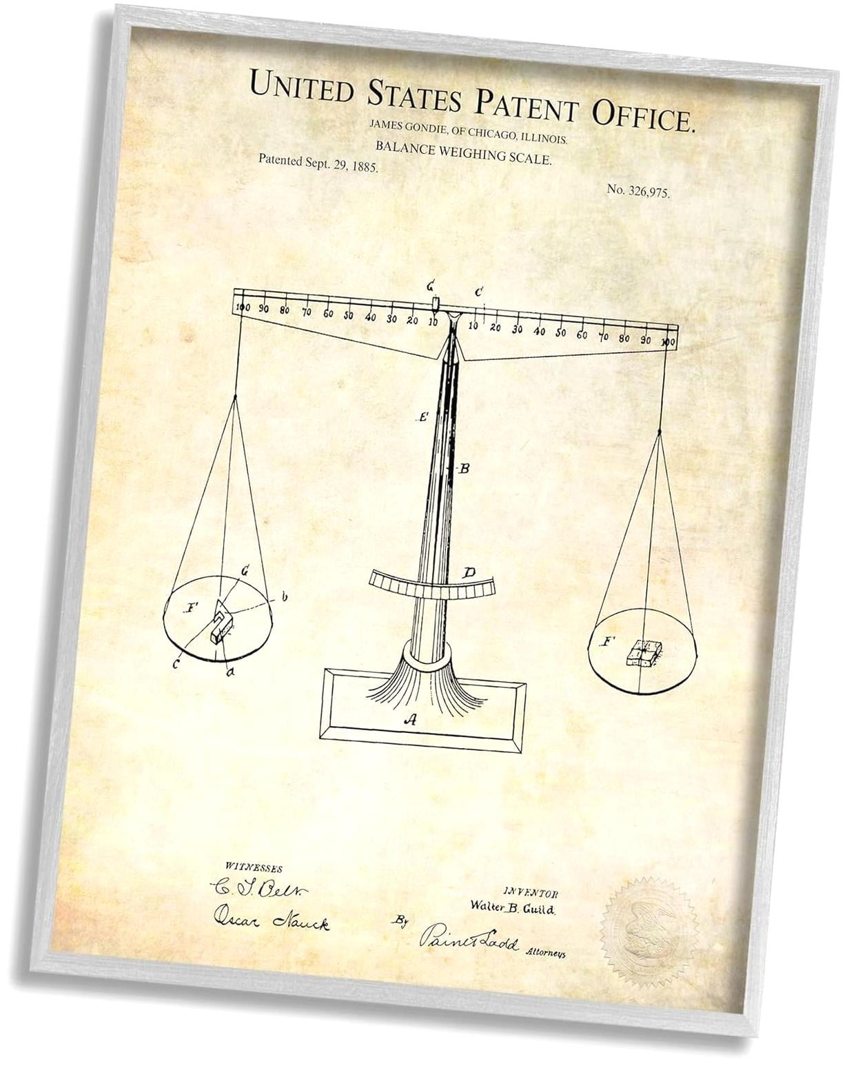 Dreamtimes Weighing Scale Blueprint Diagram Vintage Patent Design ...