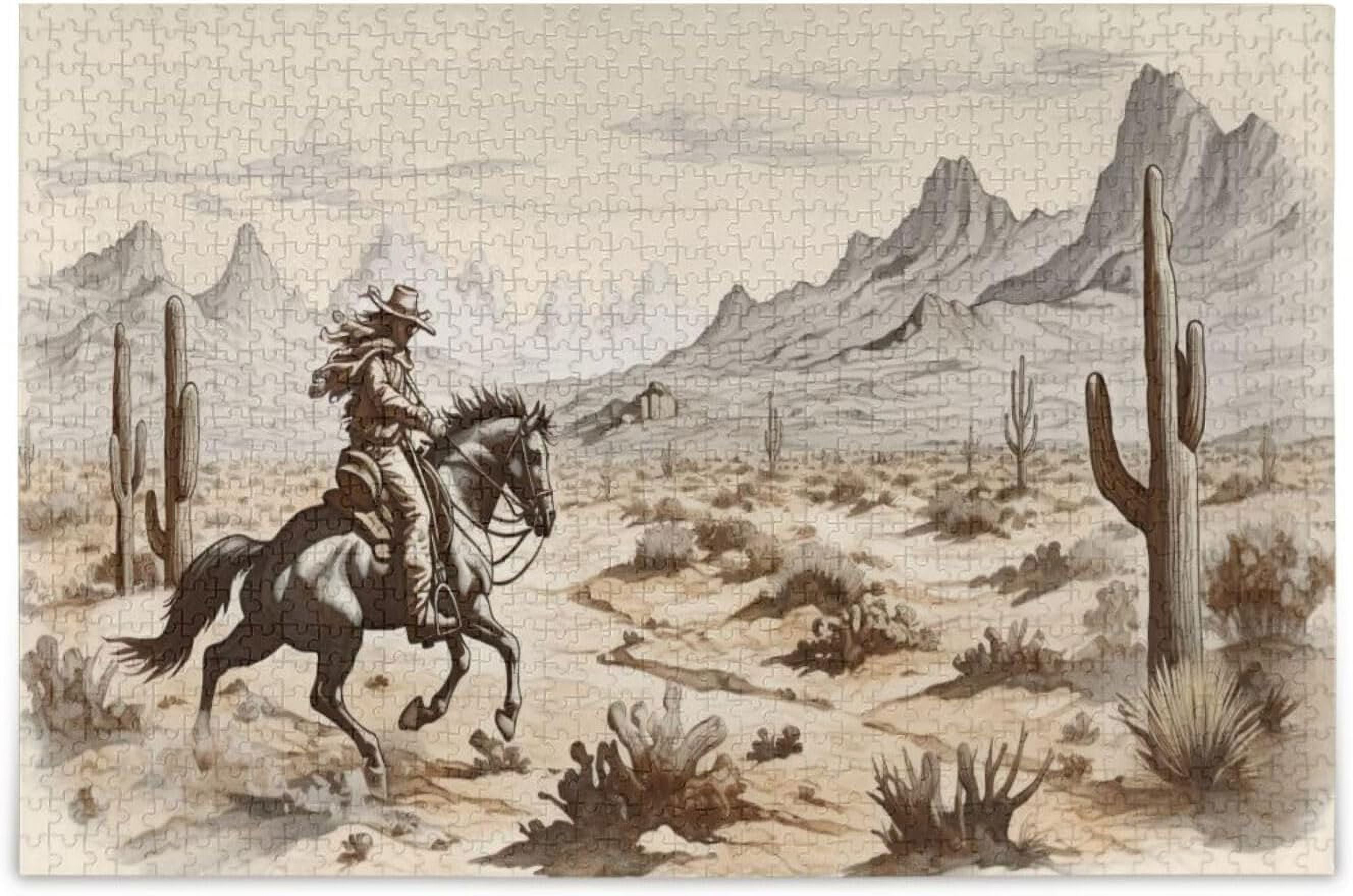 Dreamtimes Western Desert Cowboy Jigsaw Puzzles for Adults 500 Pieces ...