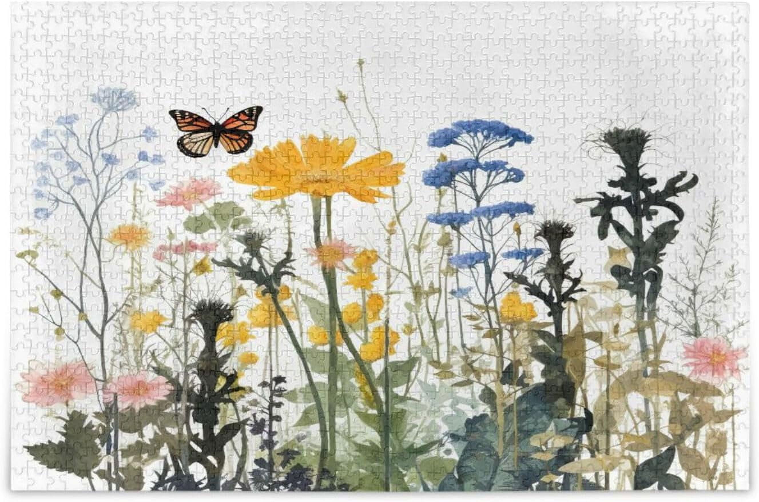 Dreamtimes Wildflowers Butterfly 1000 Piece Large Jigsaw Puzzle for ...