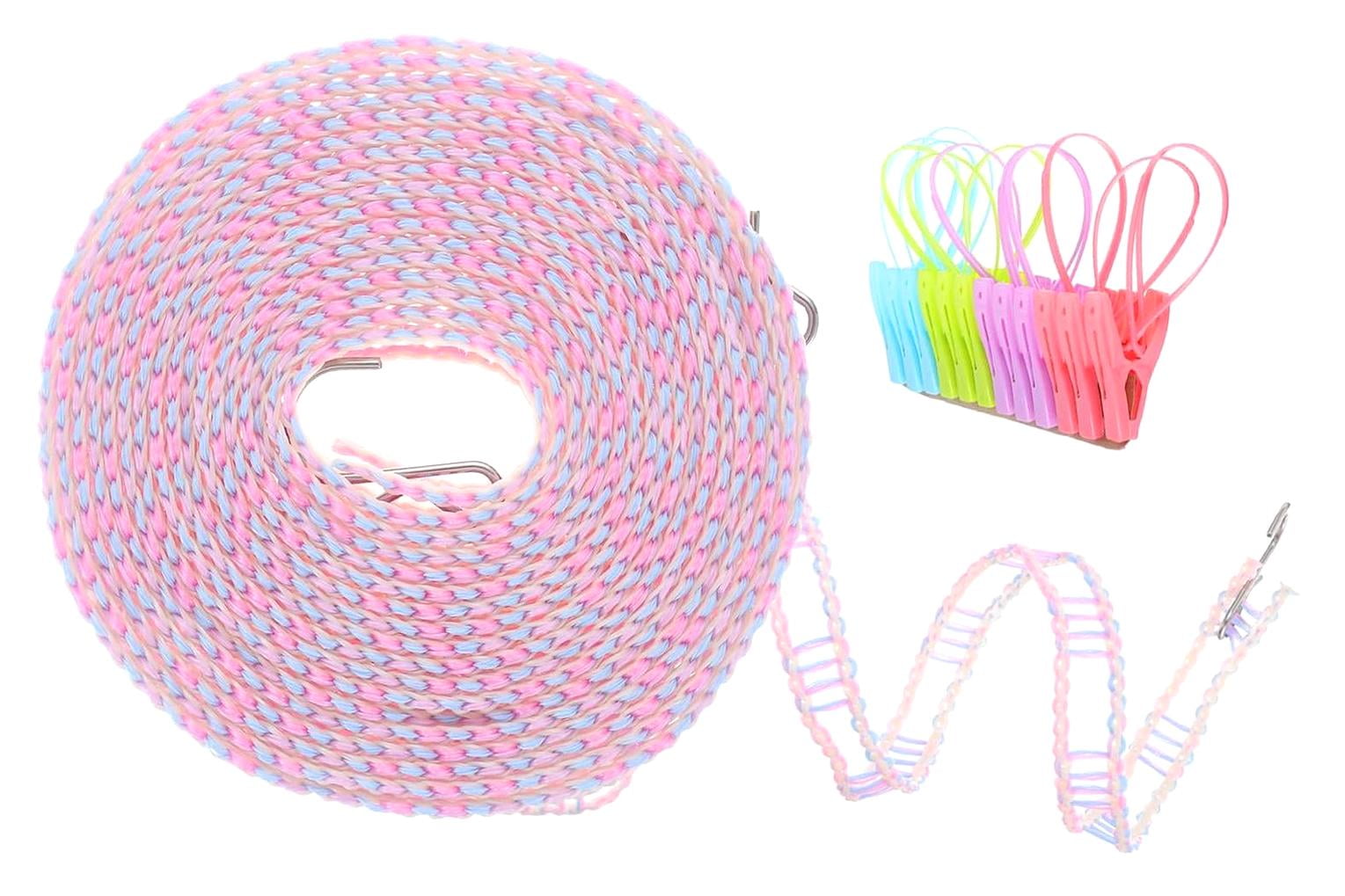 Dreamtimes Windproof Clothesline, 5M 16.4ft Plastic Non- Clothes Drying ...