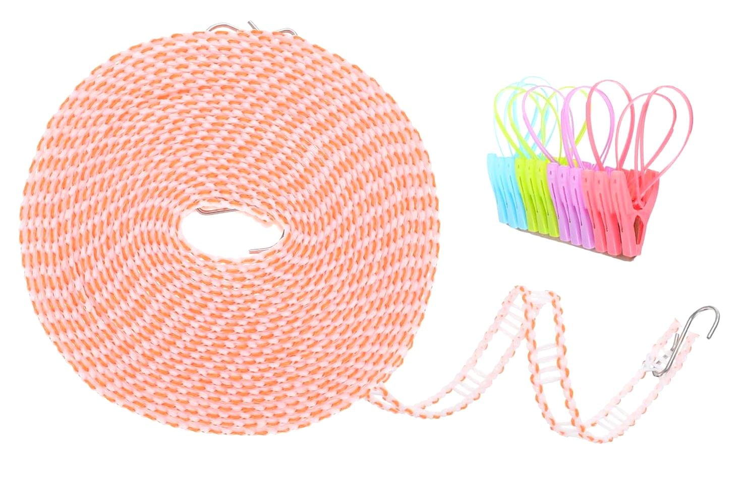 Dreamtimes Windproof Clothesline, 8M 26ft Plastic Non- Clothes Drying ...